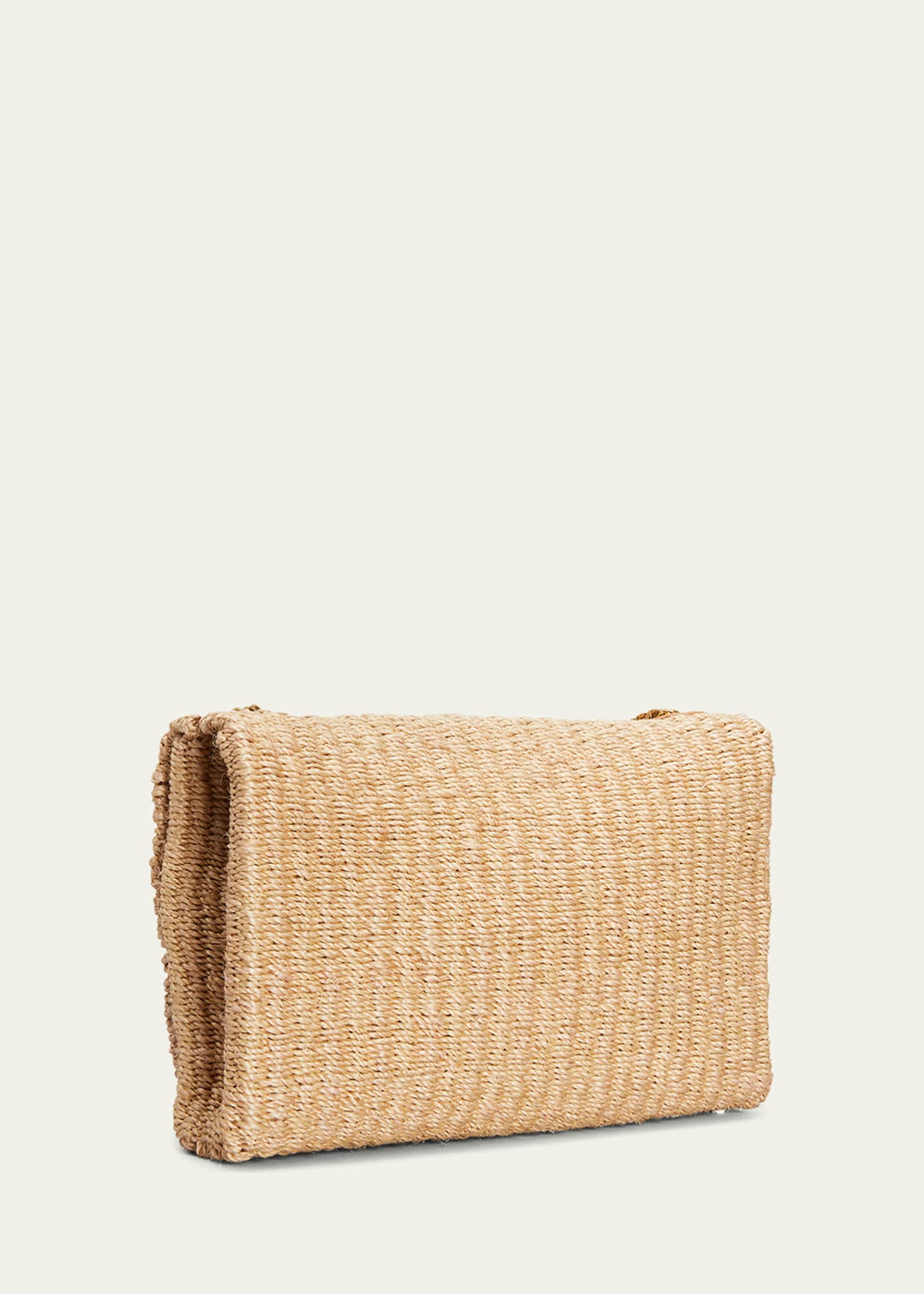 Saint Laurent Kate Medium YSL Crossbody Bag in Raffia - Bergdorf Goodman
