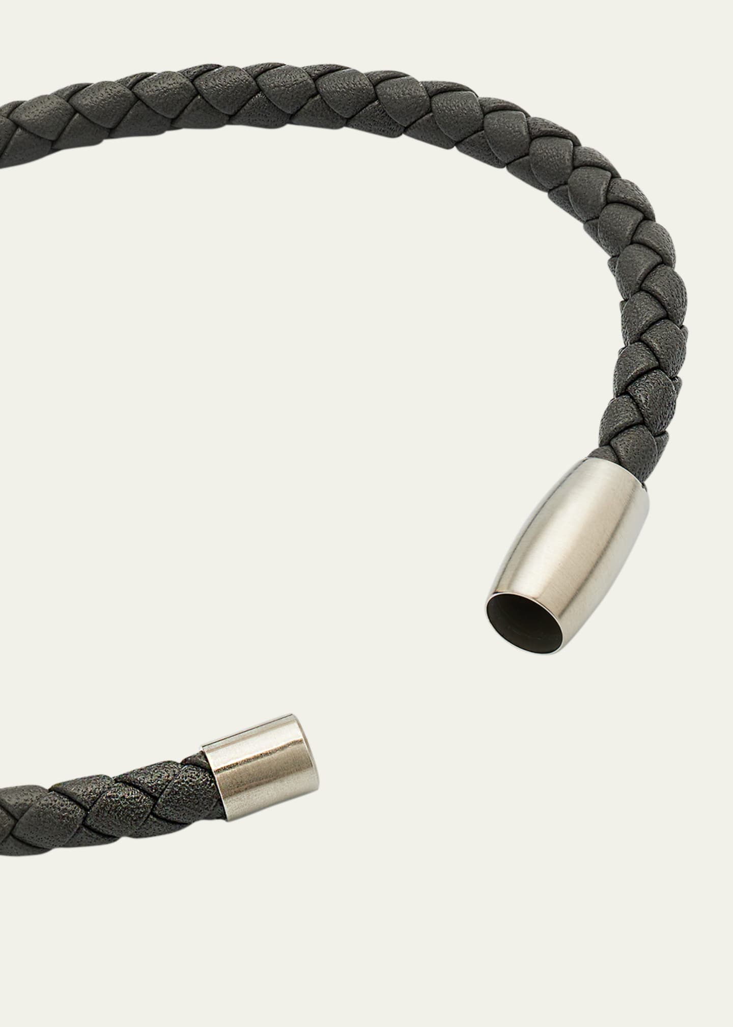 Jan Leslie Men's Woven Leather Bracelet - Bergdorf Goodman