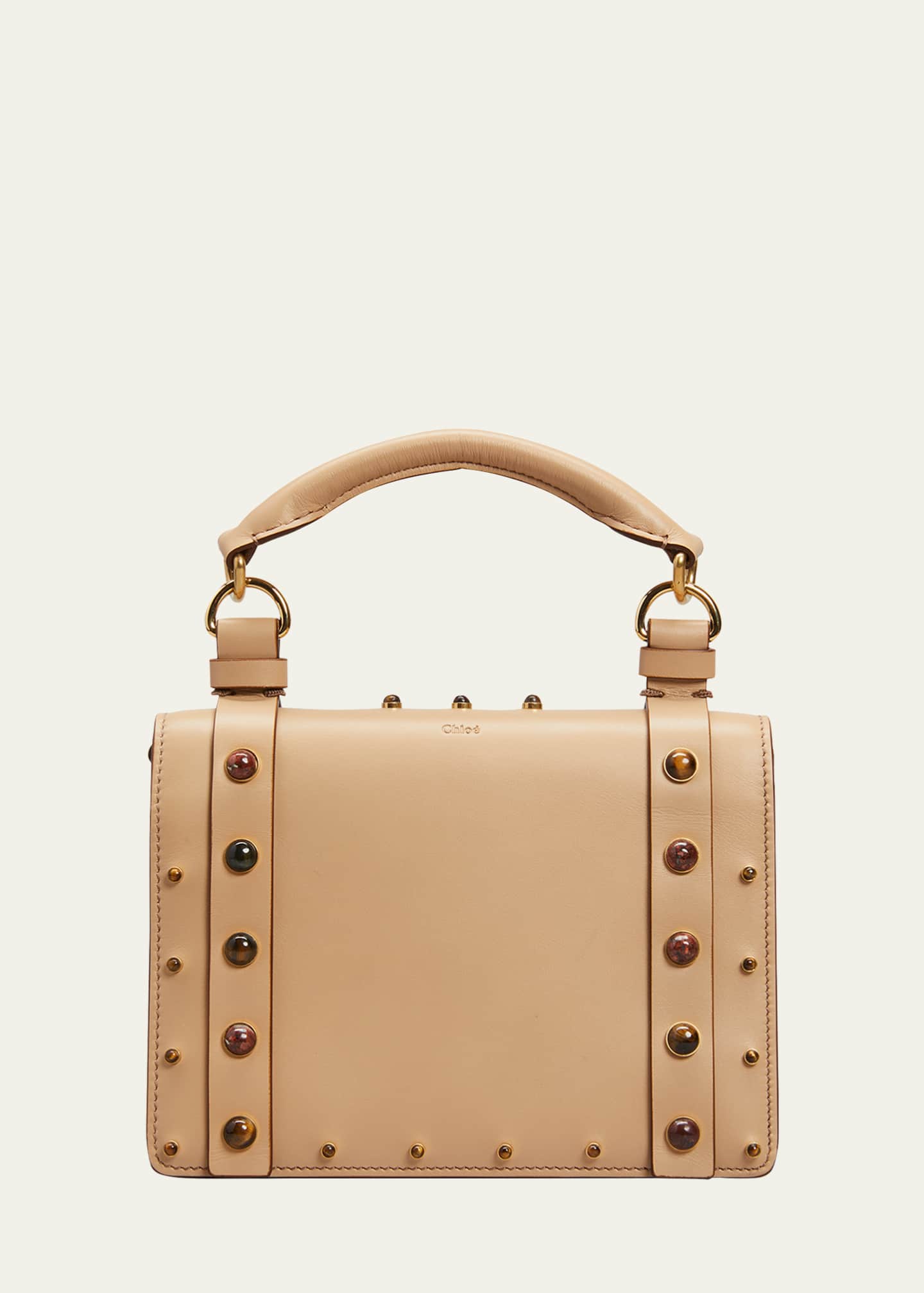 Chloe Ora Semi-Precious Stones Calfskin Top-Handle Bag - Bergdorf Goodman