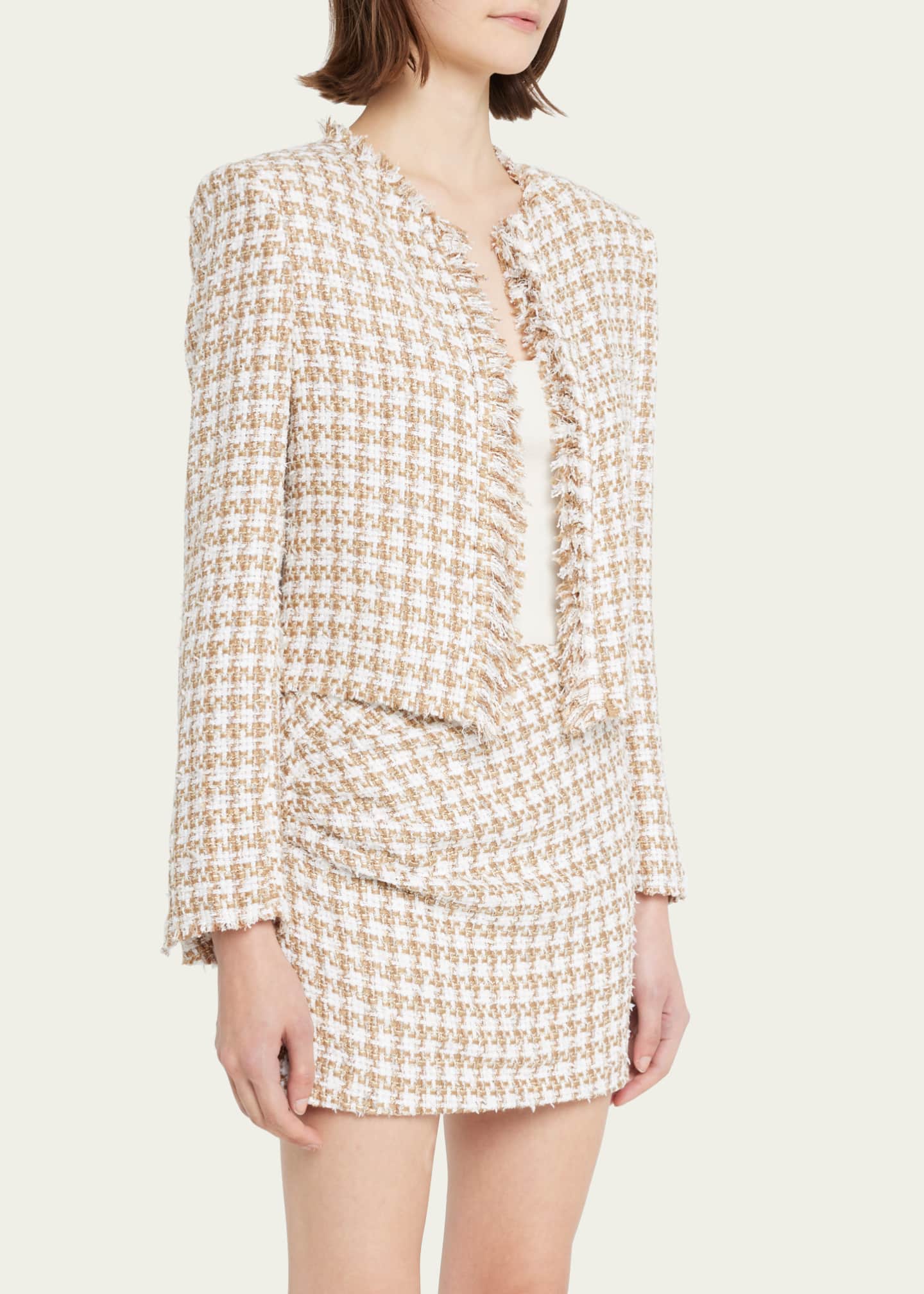 Iro Giovanna Cropped Houndstooth Jacket - Bergdorf Goodman
