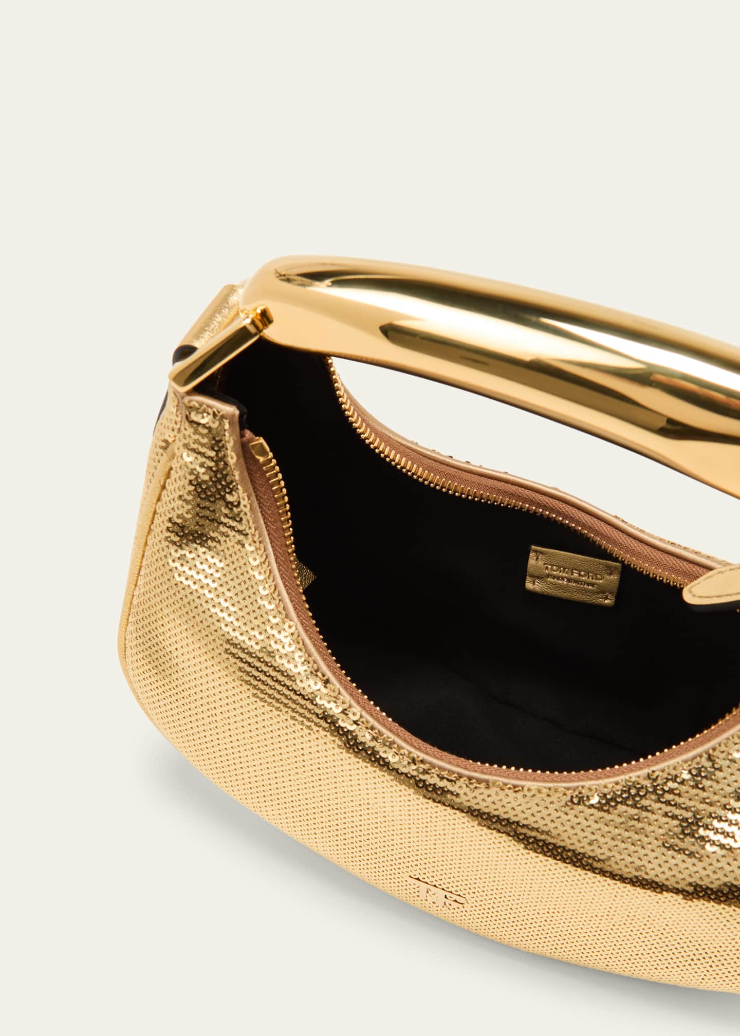 TOM FORD Bianca Mini Sequins Metallic Top-Handle Bag - Bergdorf Goodman