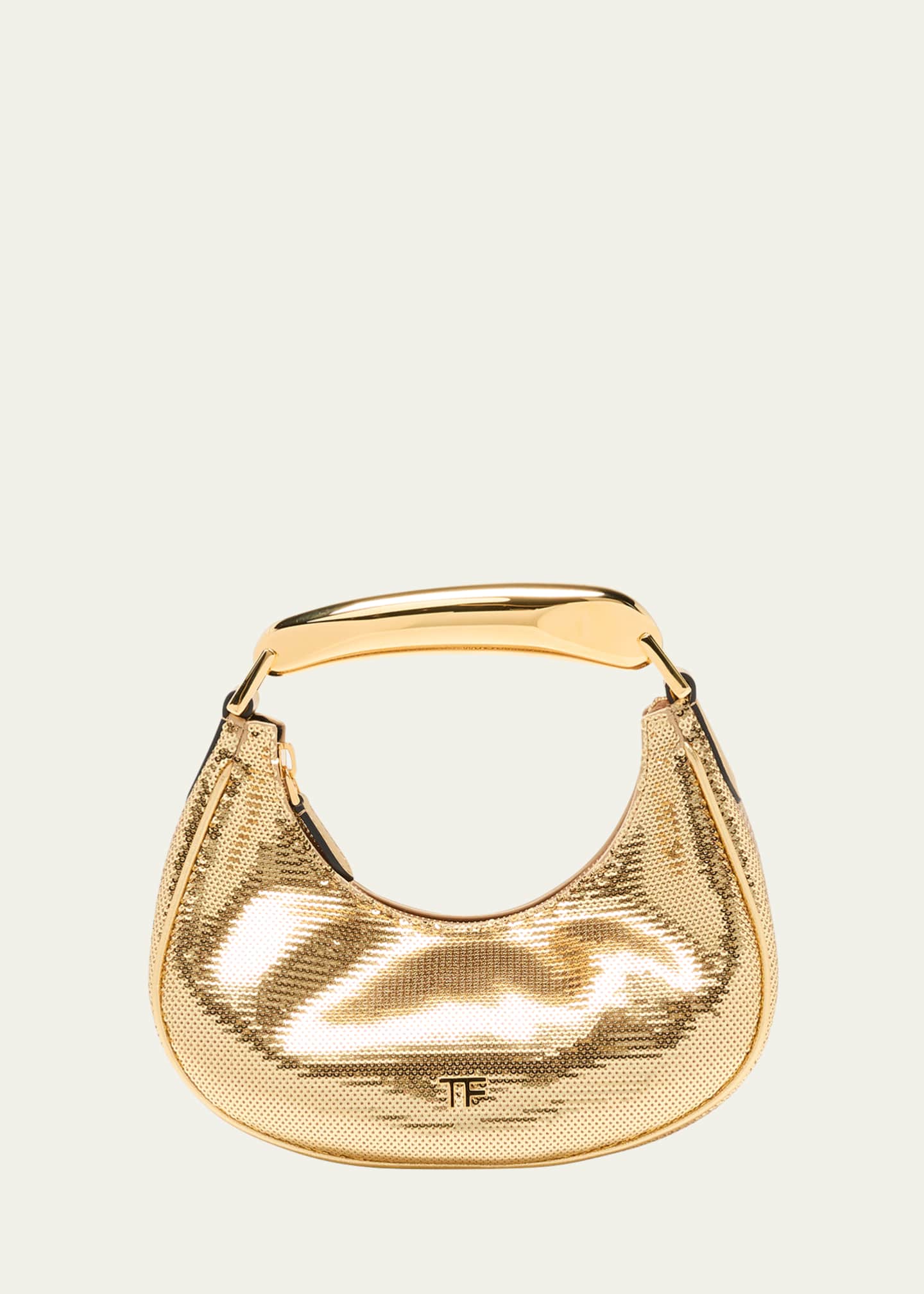 TOM FORD Bianca Mini Sequins Metallic Top-Handle Bag - Bergdorf Goodman
