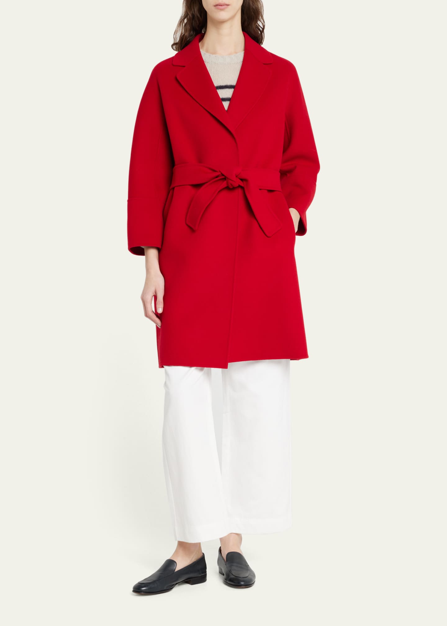 Max Mara Arona Wool Belted Wrap Coat - Bergdorf Goodman
