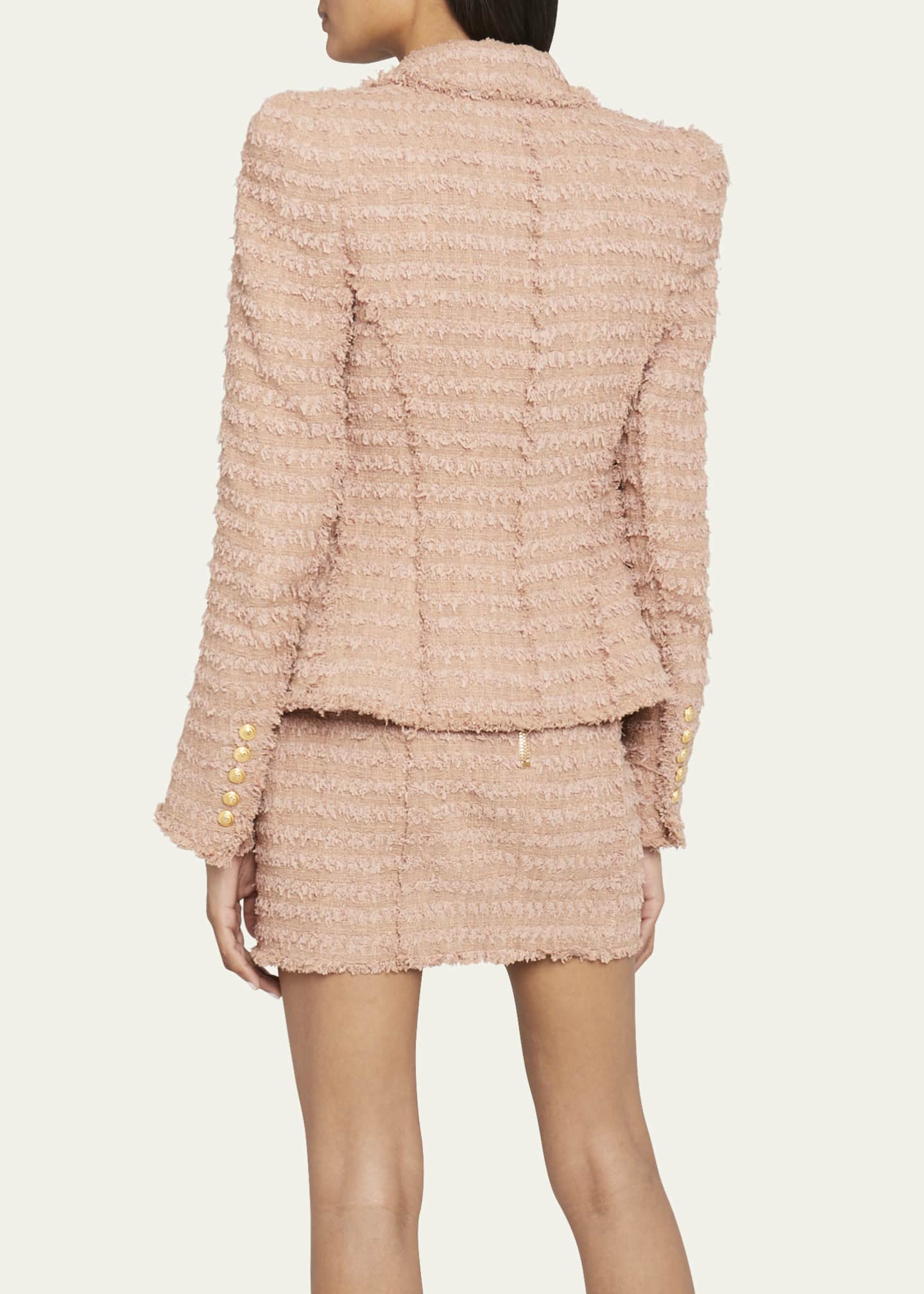 Balmain Tweed Tapered Waist Blazer Jacket - Bergdorf Goodman