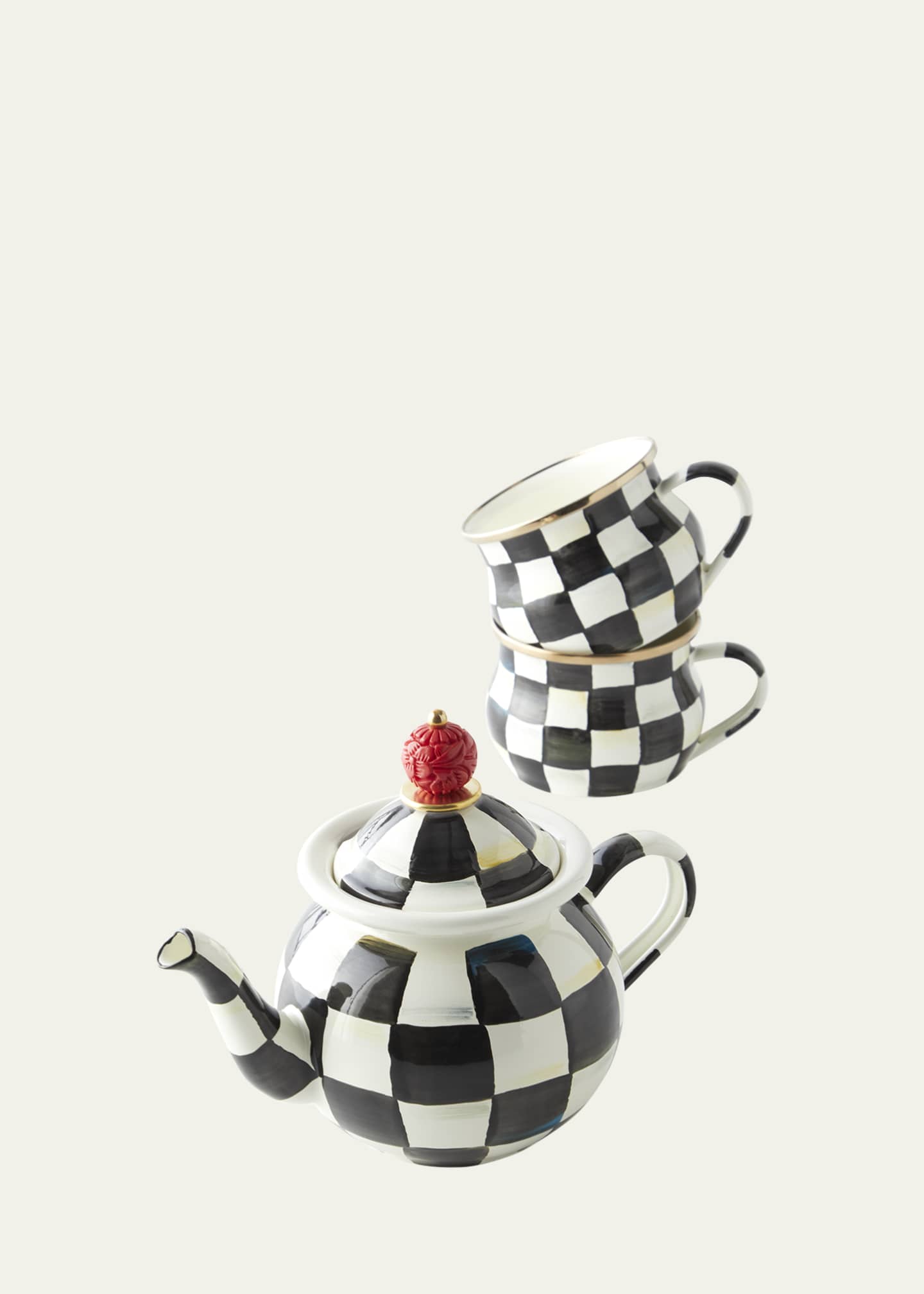 MacKenzie-Childs Courtly Check Tea Party Set - Bergdorf Goodman