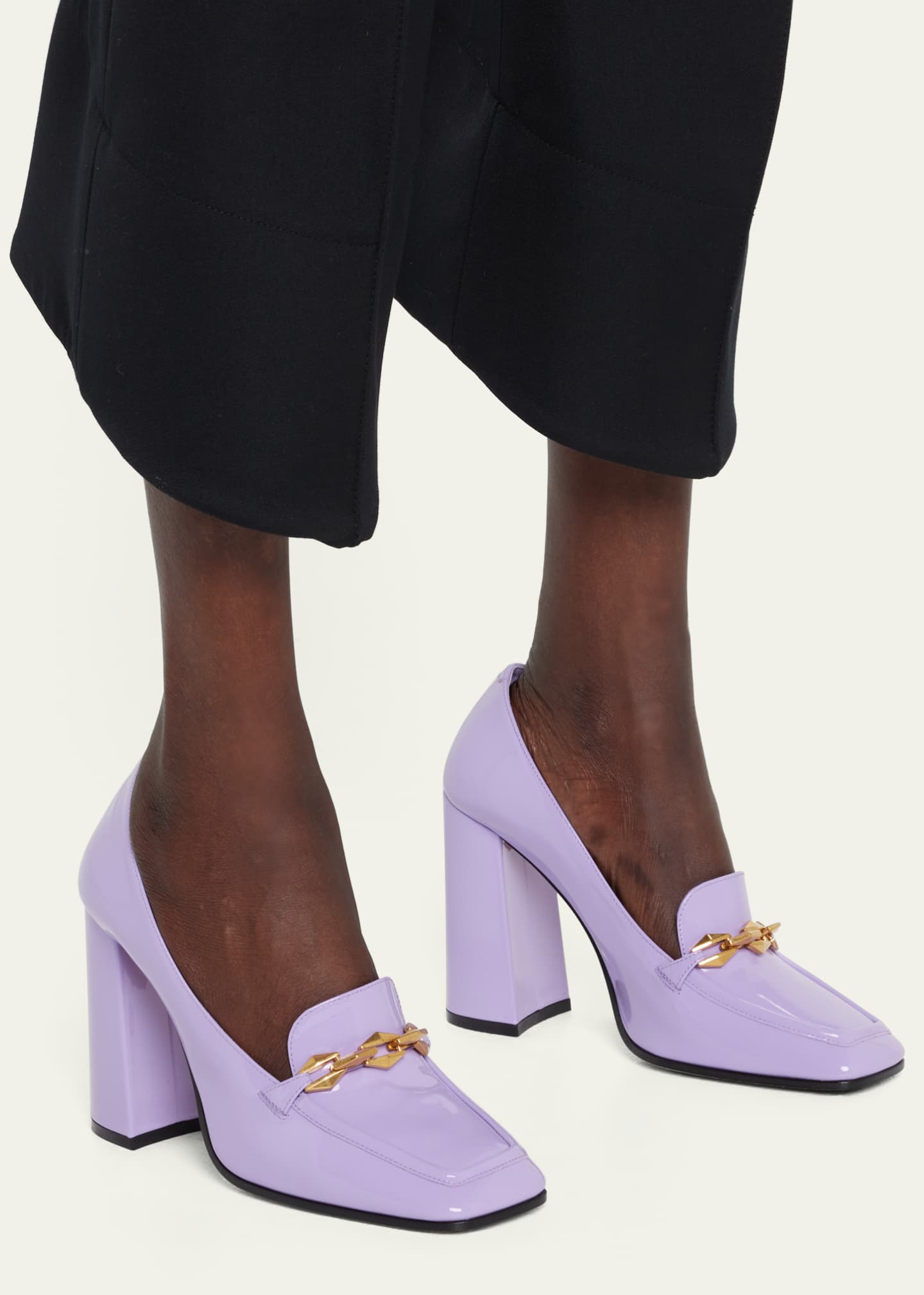 Jimmy Choo Diamond Tilda Chain Loafer Pumps - Bergdorf Goodman