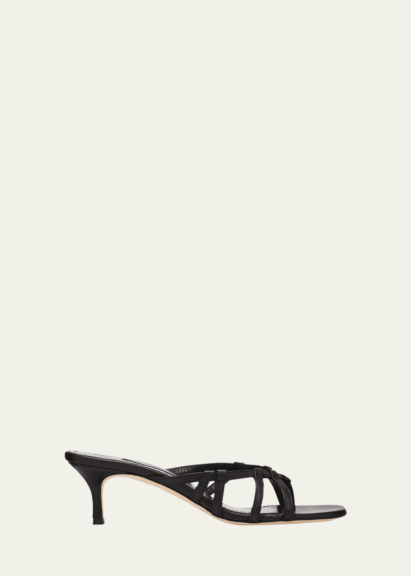 Manolo Blahnik Solimaso Lambskin Thong Mule Sandals - Bergdorf Goodman