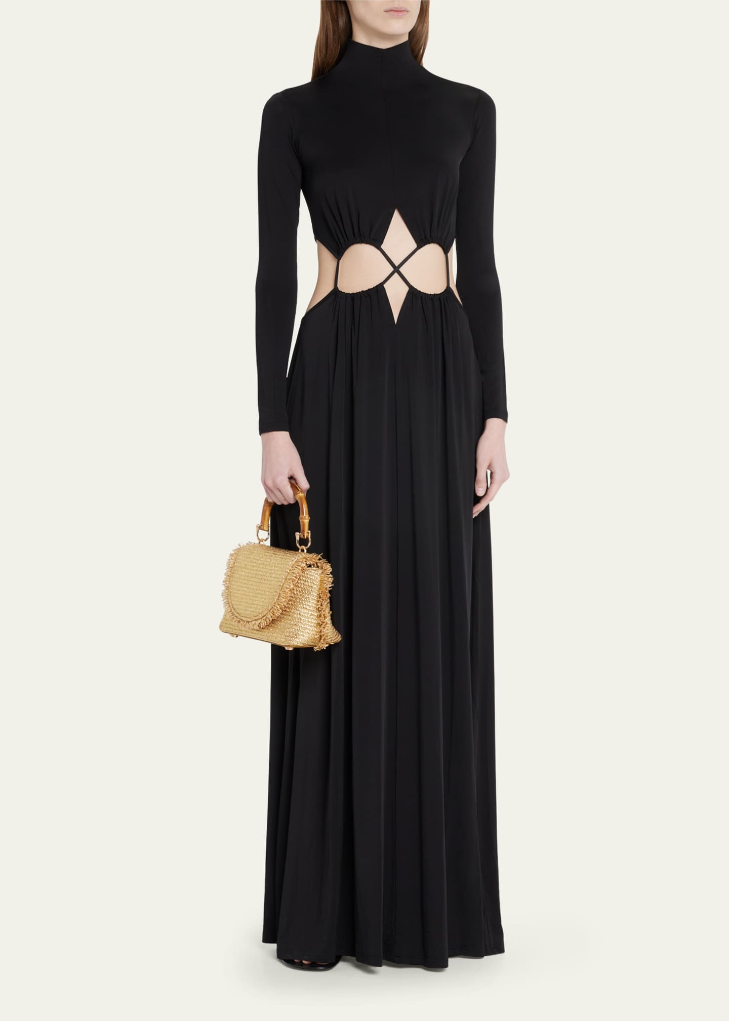 Cult Gaia Ozzy Mini Fringe Metallic Top-Handle Bag - Bergdorf Goodman