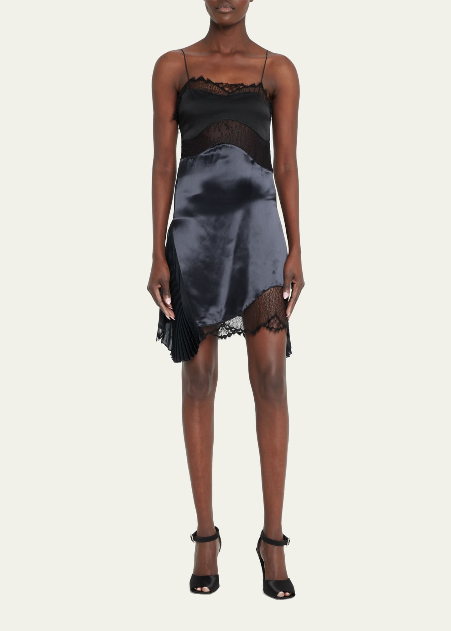 Victoria Beckham Mice-Media Lace Intarsia Cami Mini Dress - Bergdorf ...