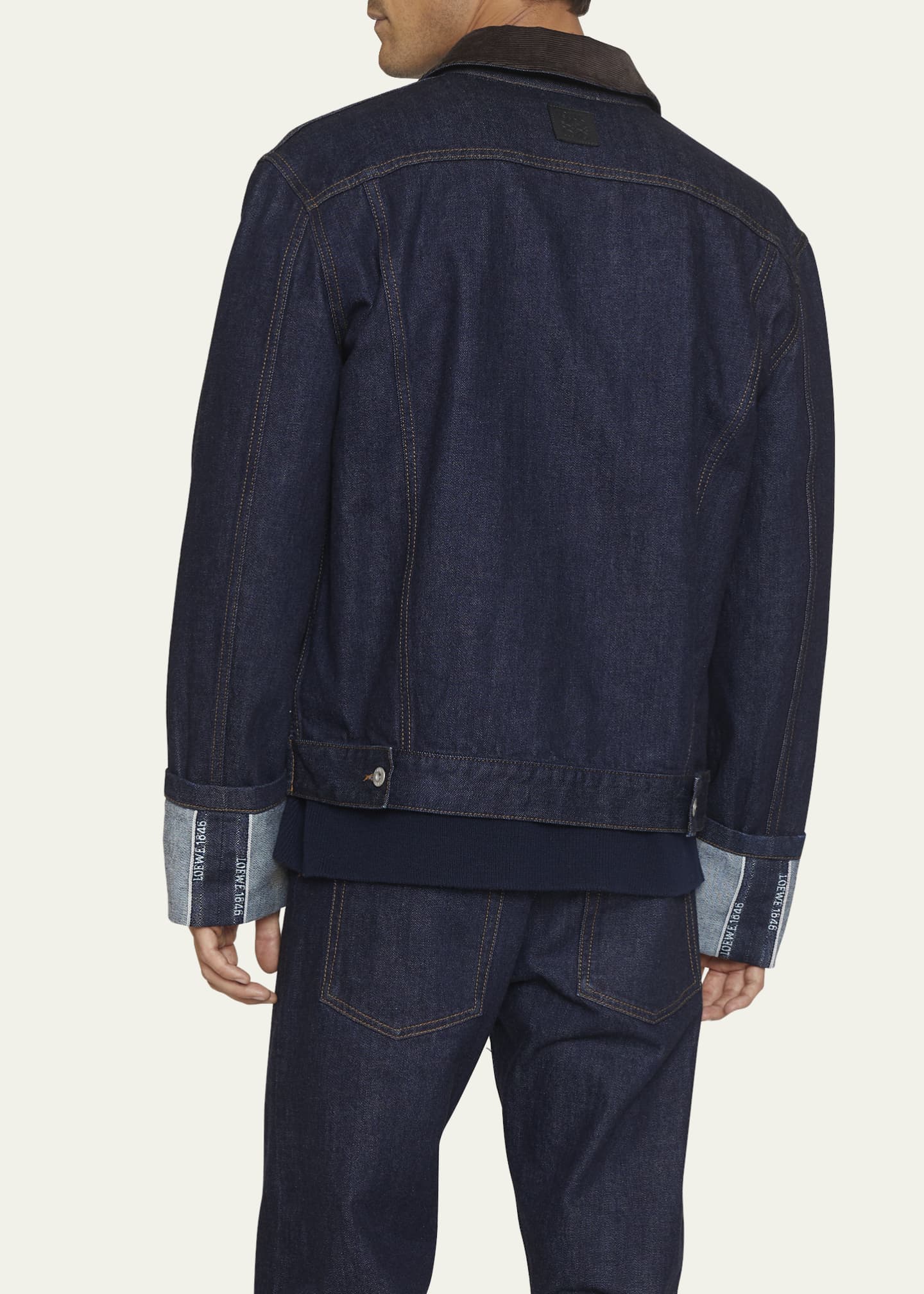 Loewe Men's Fisherman Denim Turn-Up Jacket - Bergdorf Goodman