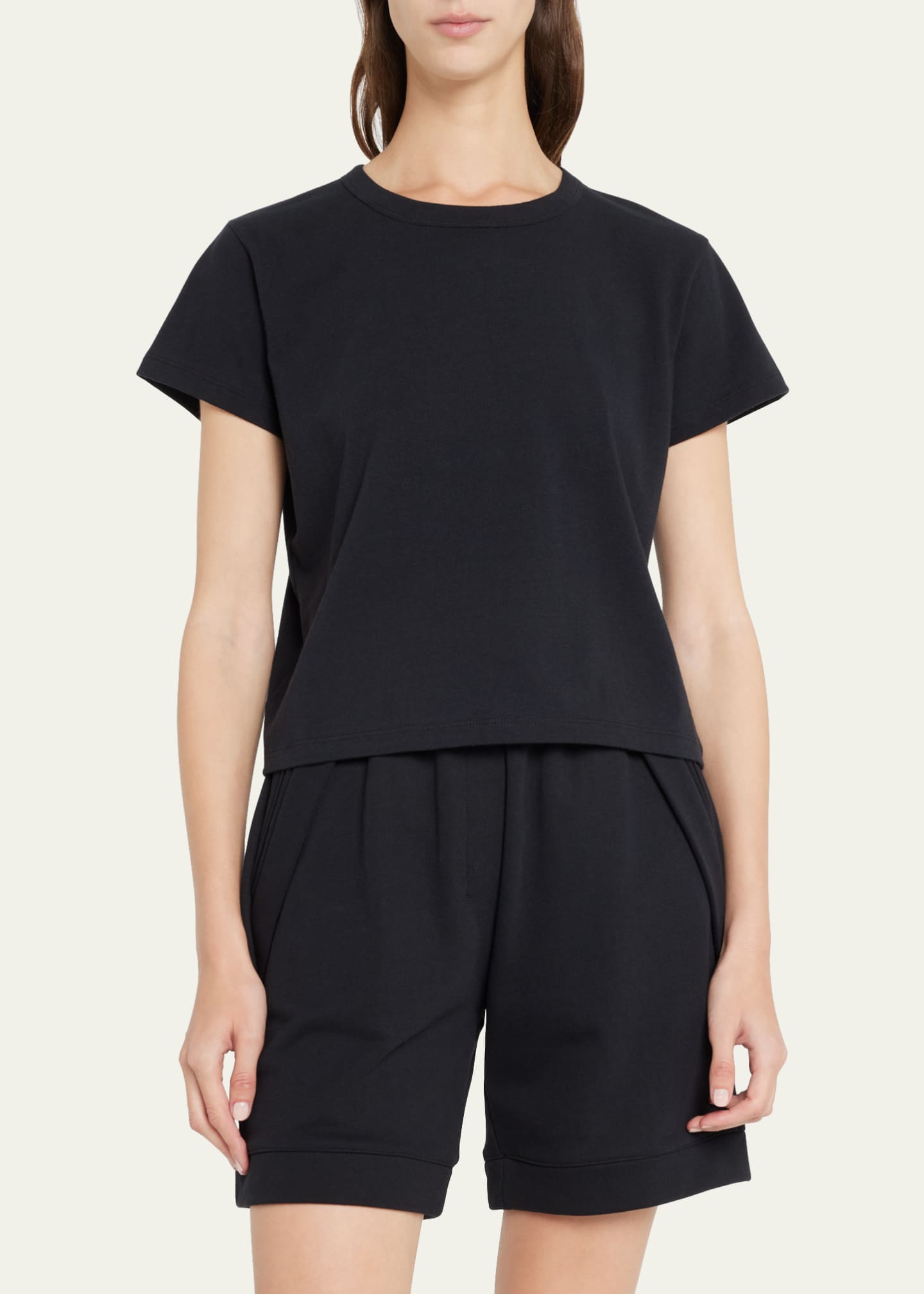 LESET Margo Short-Sleeve Cotton Crewneck Tee - Bergdorf Goodman