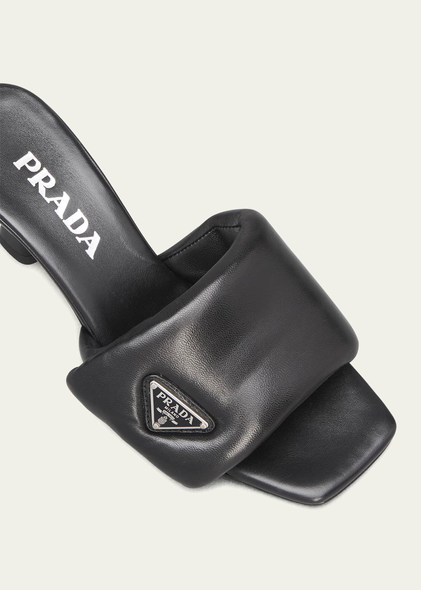 Prada Nappa Leather Padded Sandals - Bergdorf Goodman