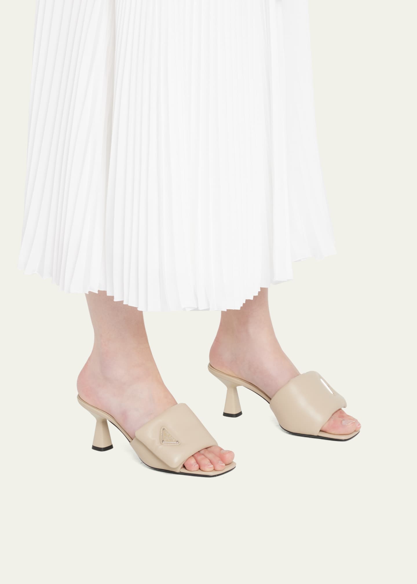 Prada Nappa Leather Padded Sandals - Bergdorf Goodman