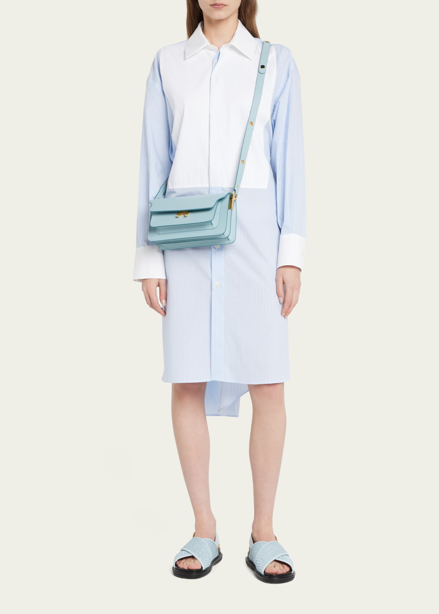 Marni Trunk East-West Calfskin Crossbody Bag - Bergdorf Goodman