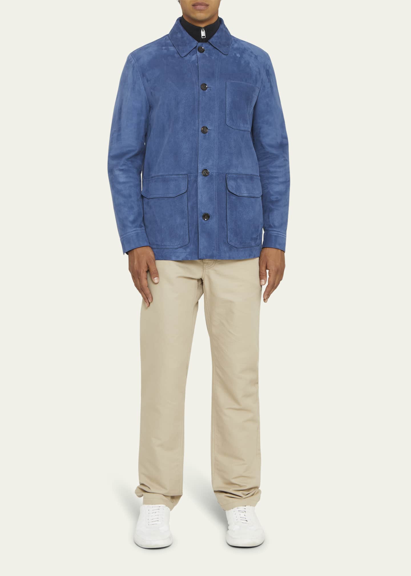 Brioni Men's Suede Work Jacket - Bergdorf Goodman