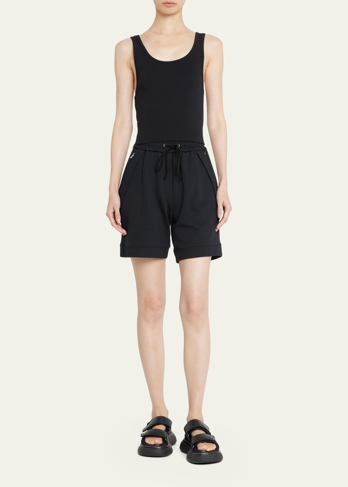 Eterne Cropped Scoop-Neck Tank Top - Bergdorf Goodman