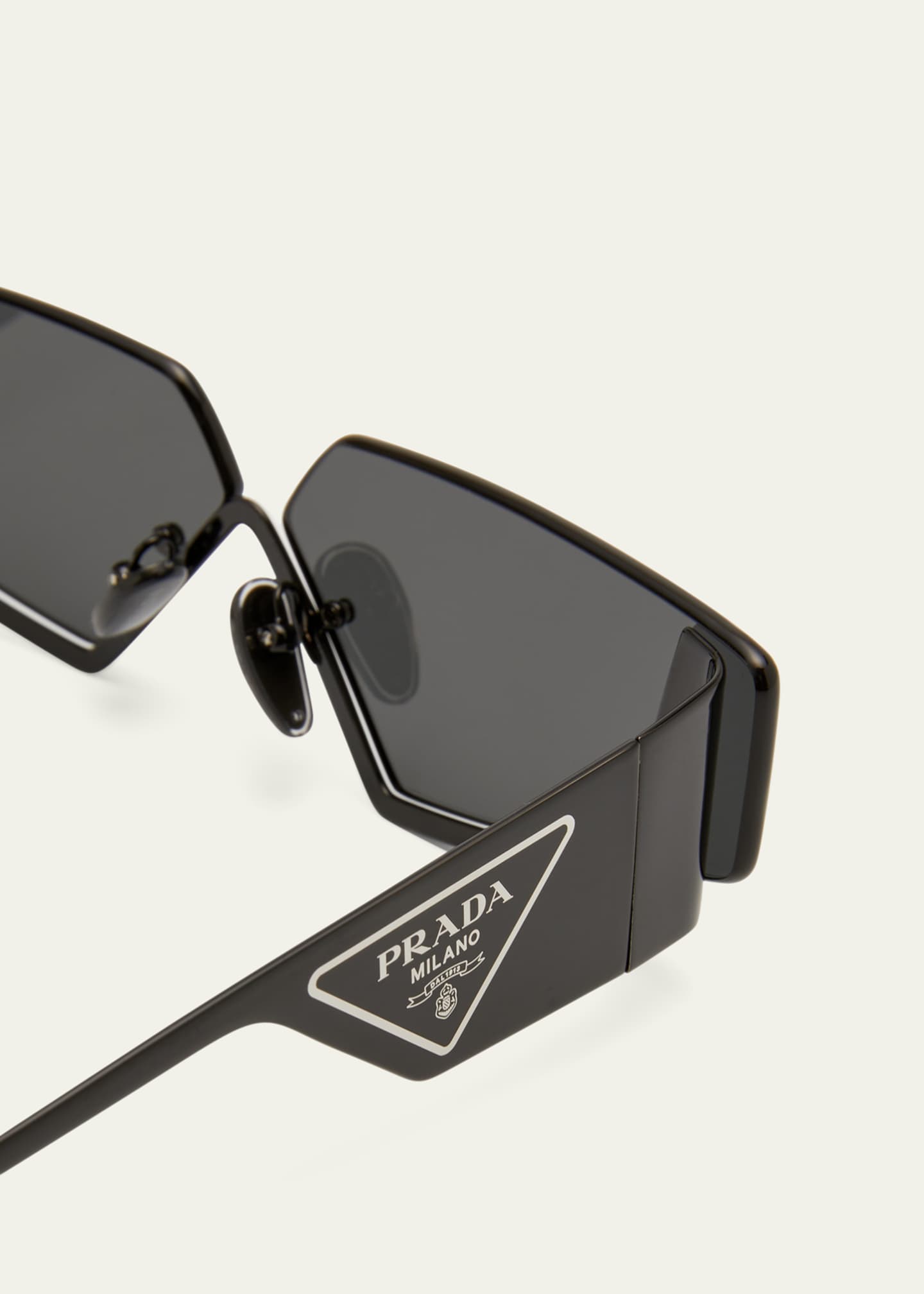 Prada Men's Triangle Logo Rimless Sunglasses - Bergdorf Goodman