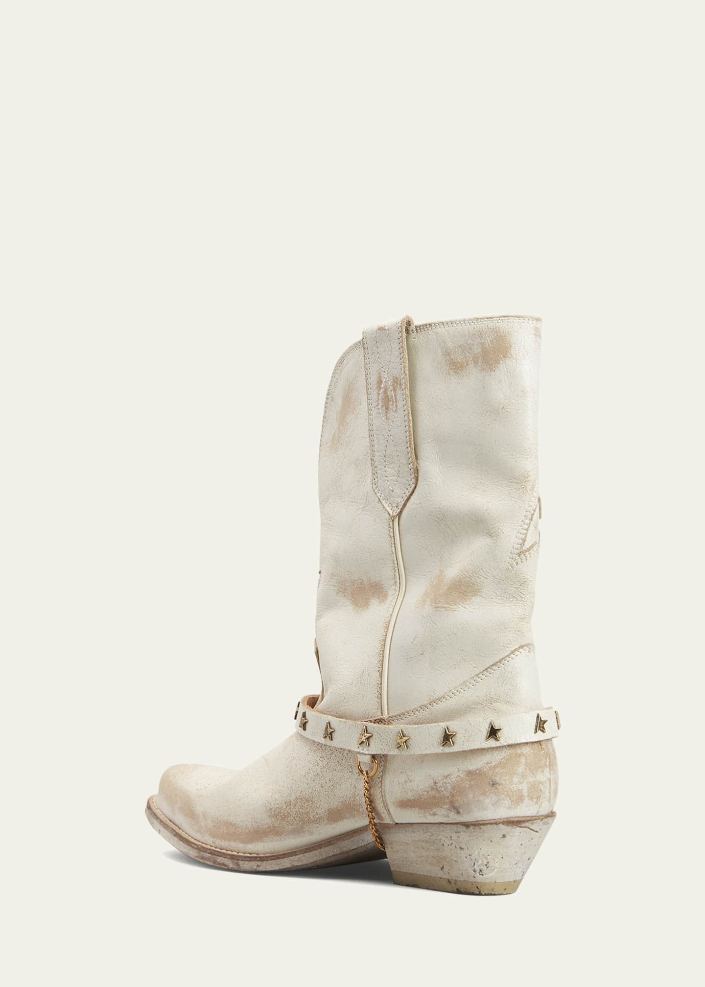 Golden Goose Wish Star Belt Chain Western Boots - Bergdorf Goodman