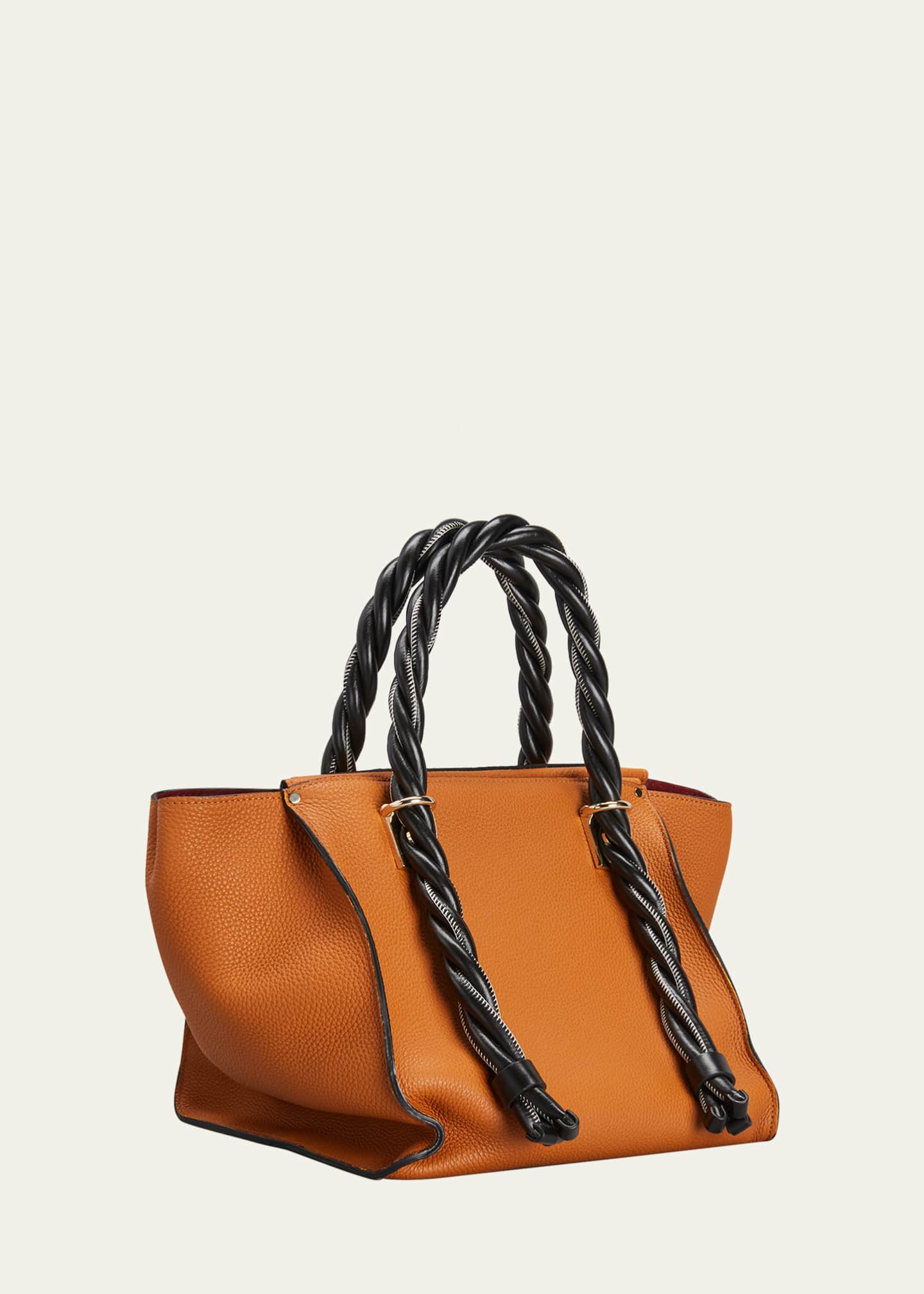 Chloe Oli Small Twisted Zip Leather Tote Bag - Bergdorf Goodman