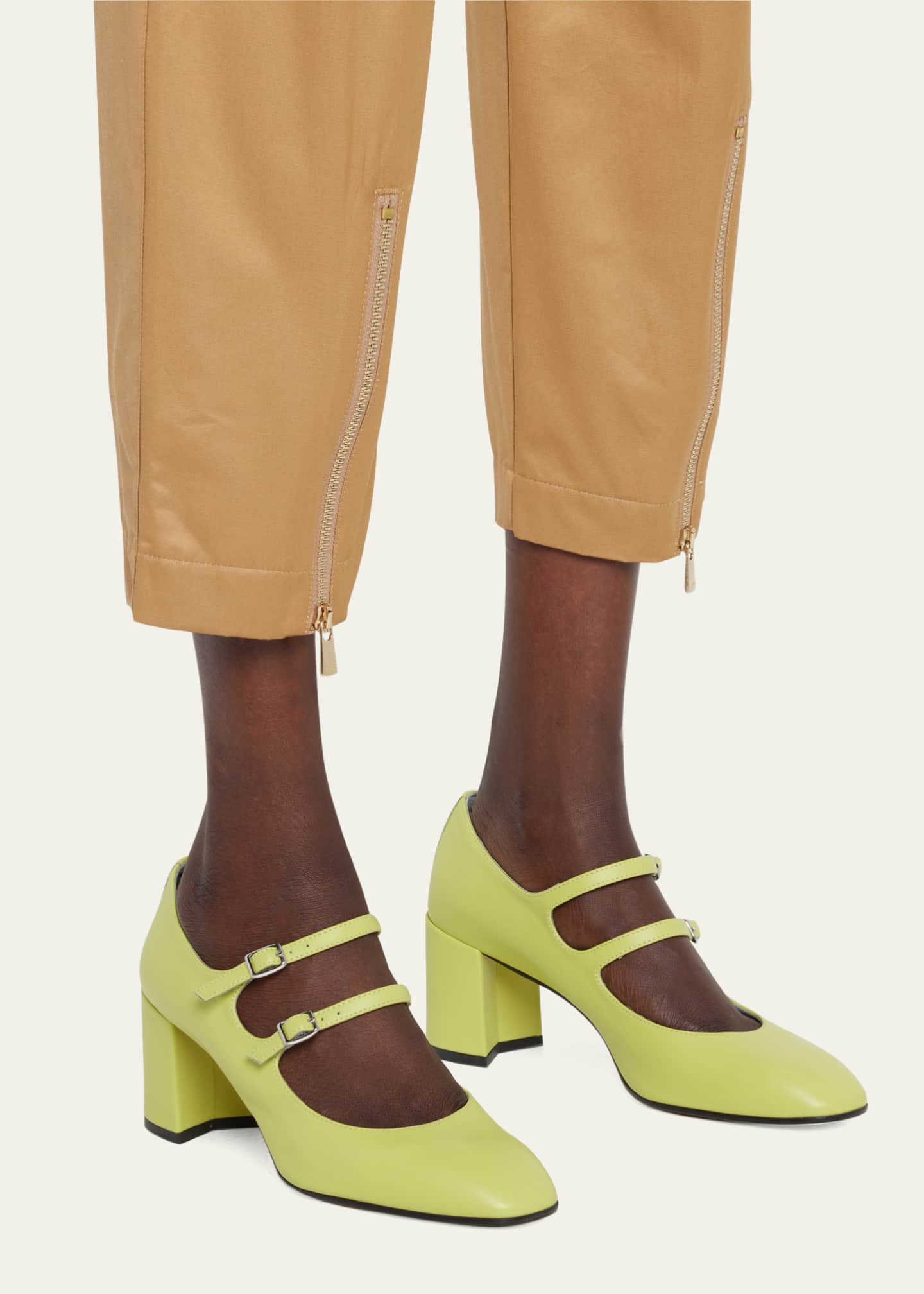 CAREL Alice Leather Mary Jane Duo Pumps - Bergdorf Goodman