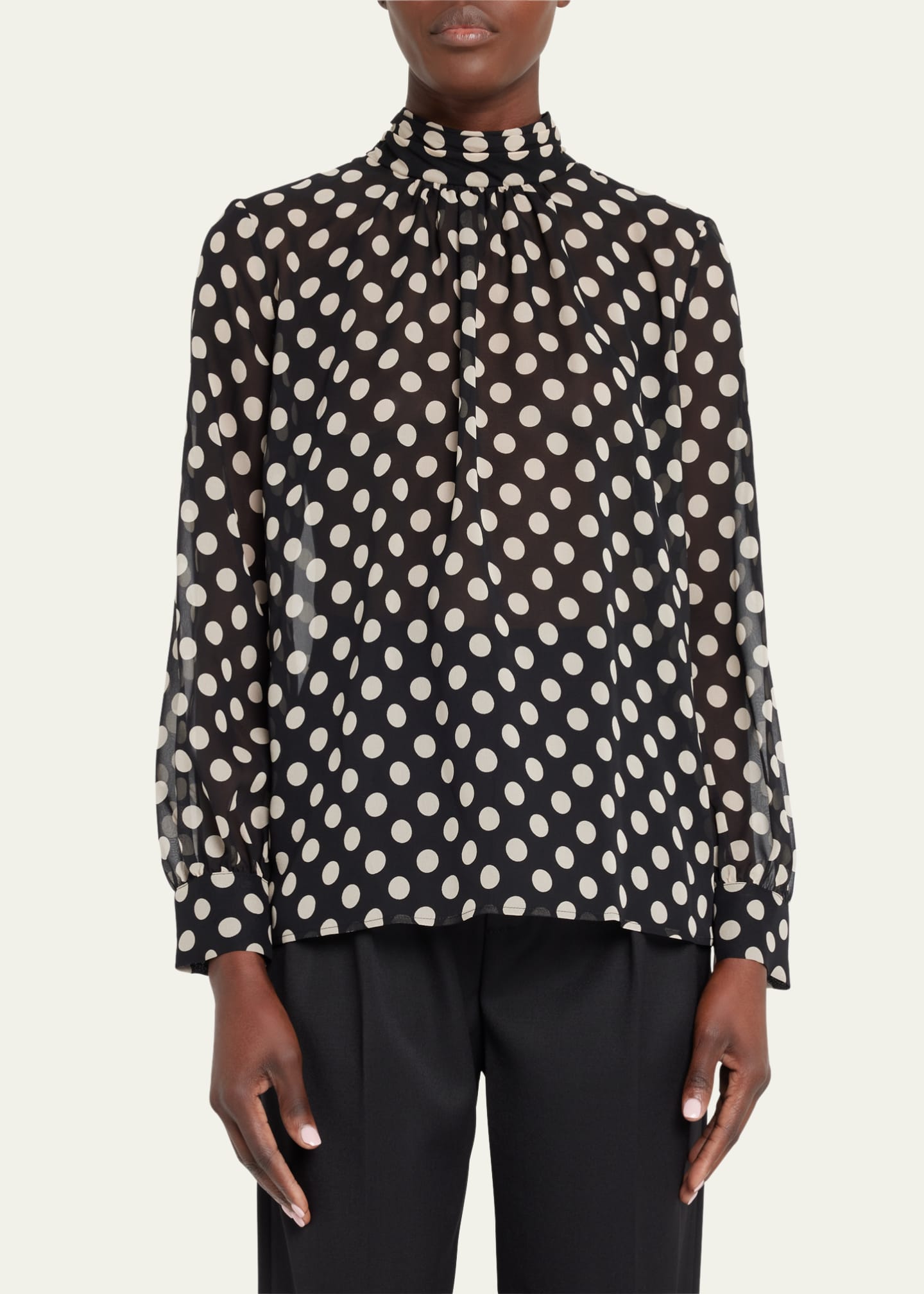 Nili Lotan Remie Polka-Dot Blouse - Bergdorf Goodman