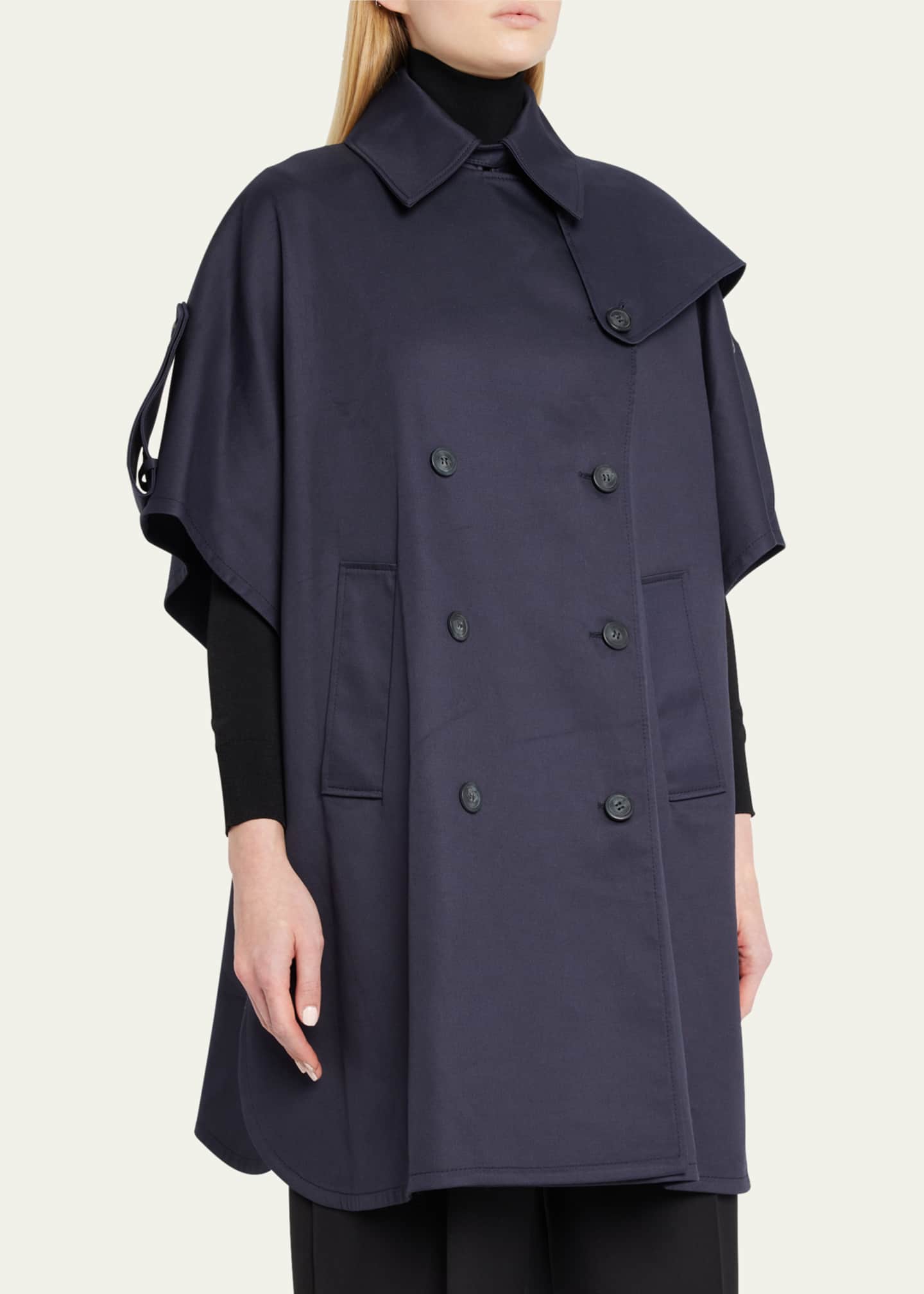 Max Mara Pernice Trench-Style Double-Breasted Cape - Bergdorf Goodman