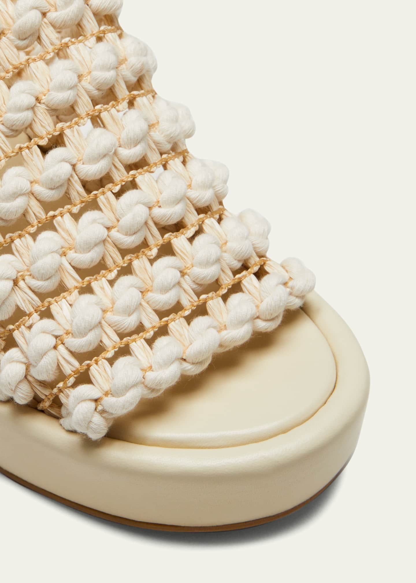 Clergerie Paris Dovea Woven Raffia Platform Sandals - Bergdorf Goodman