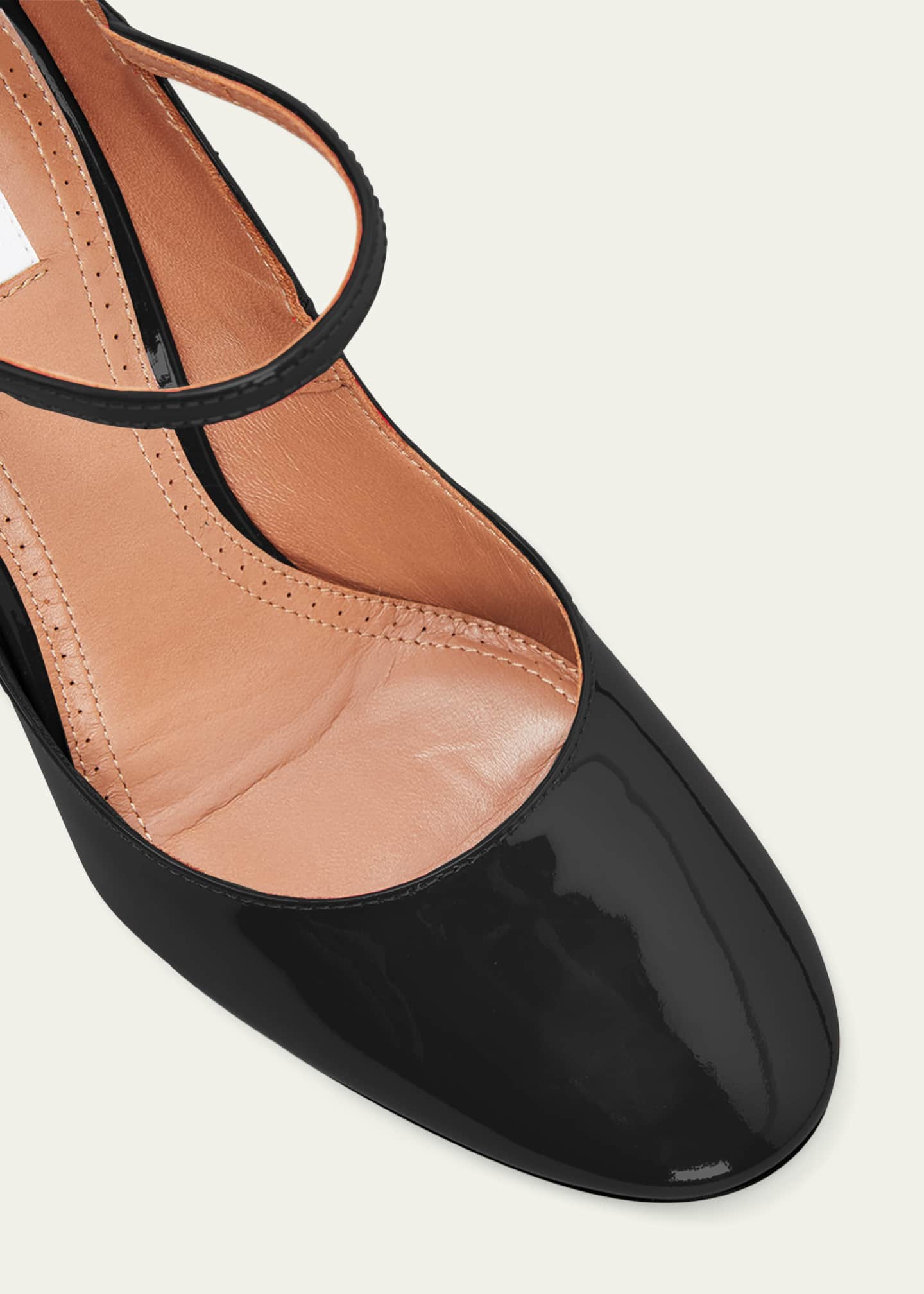 ALAIA Patent Mary Jane Ankle-Strap Pumps - Bergdorf Goodman