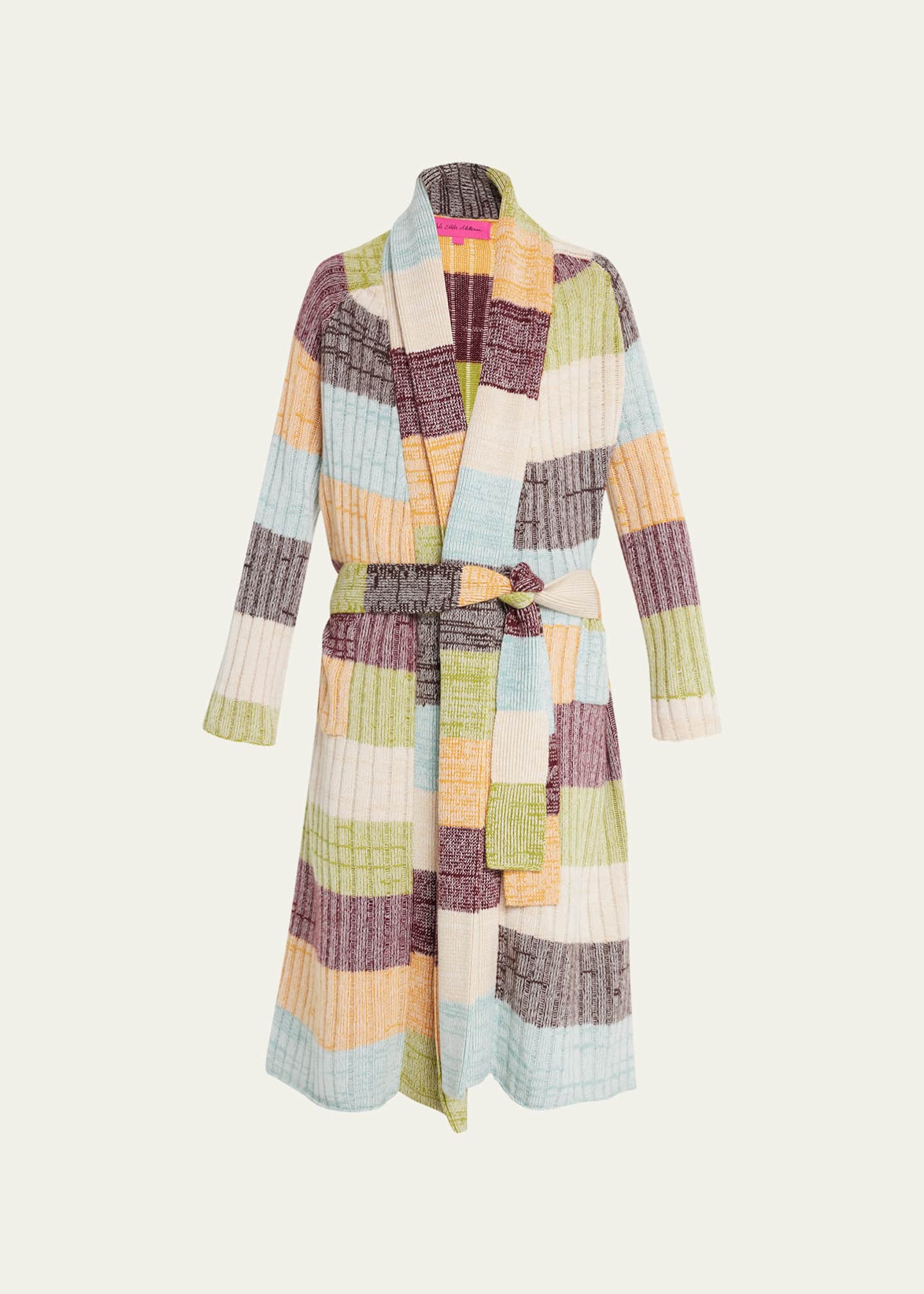 The Elder Statesman Oasis Striped Cashmere Rib Robe - Bergdorf Goodman