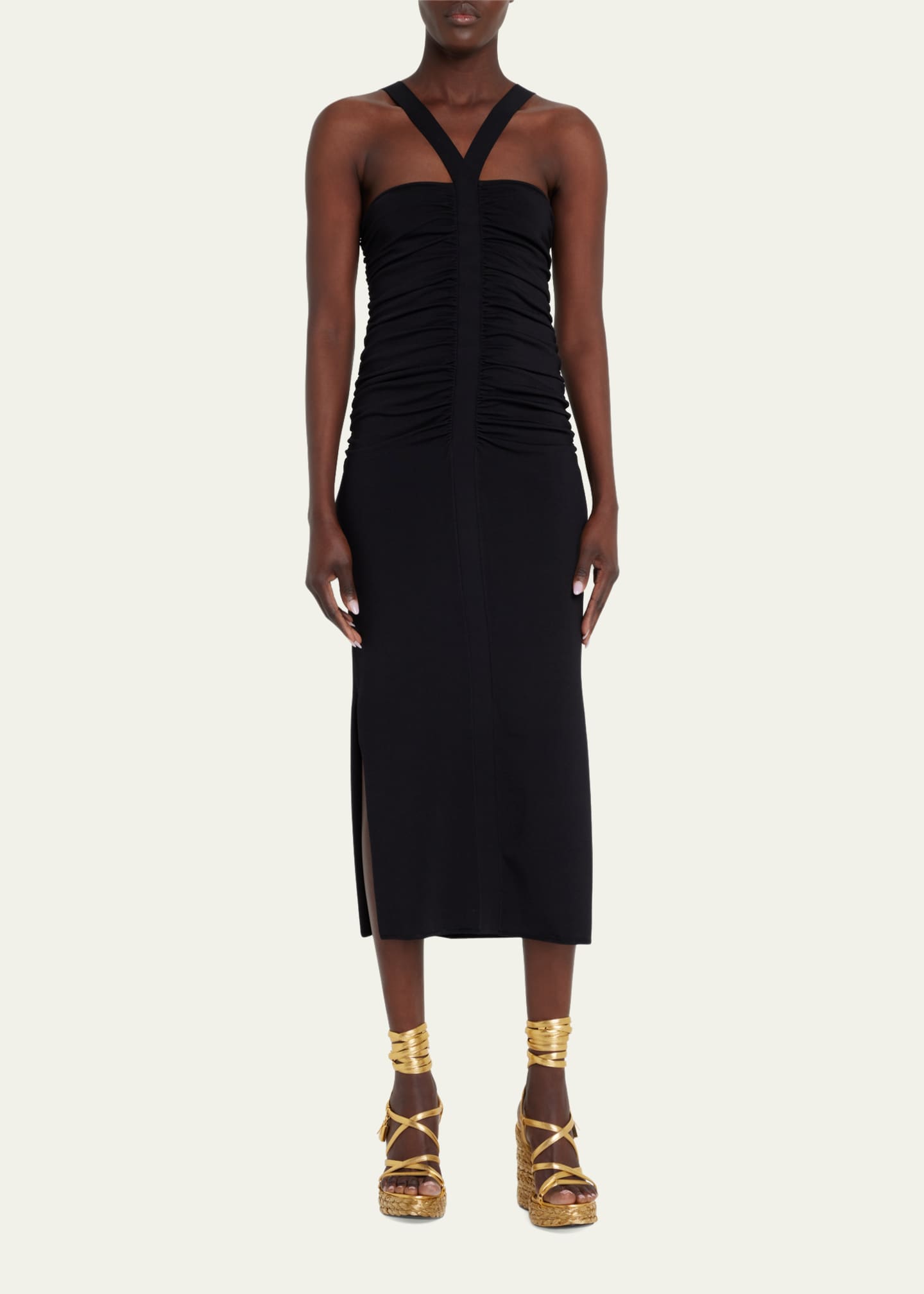 Tom Ford Metallic Rope Ankle Wrap Platform Sandals Bergdorf Goodman