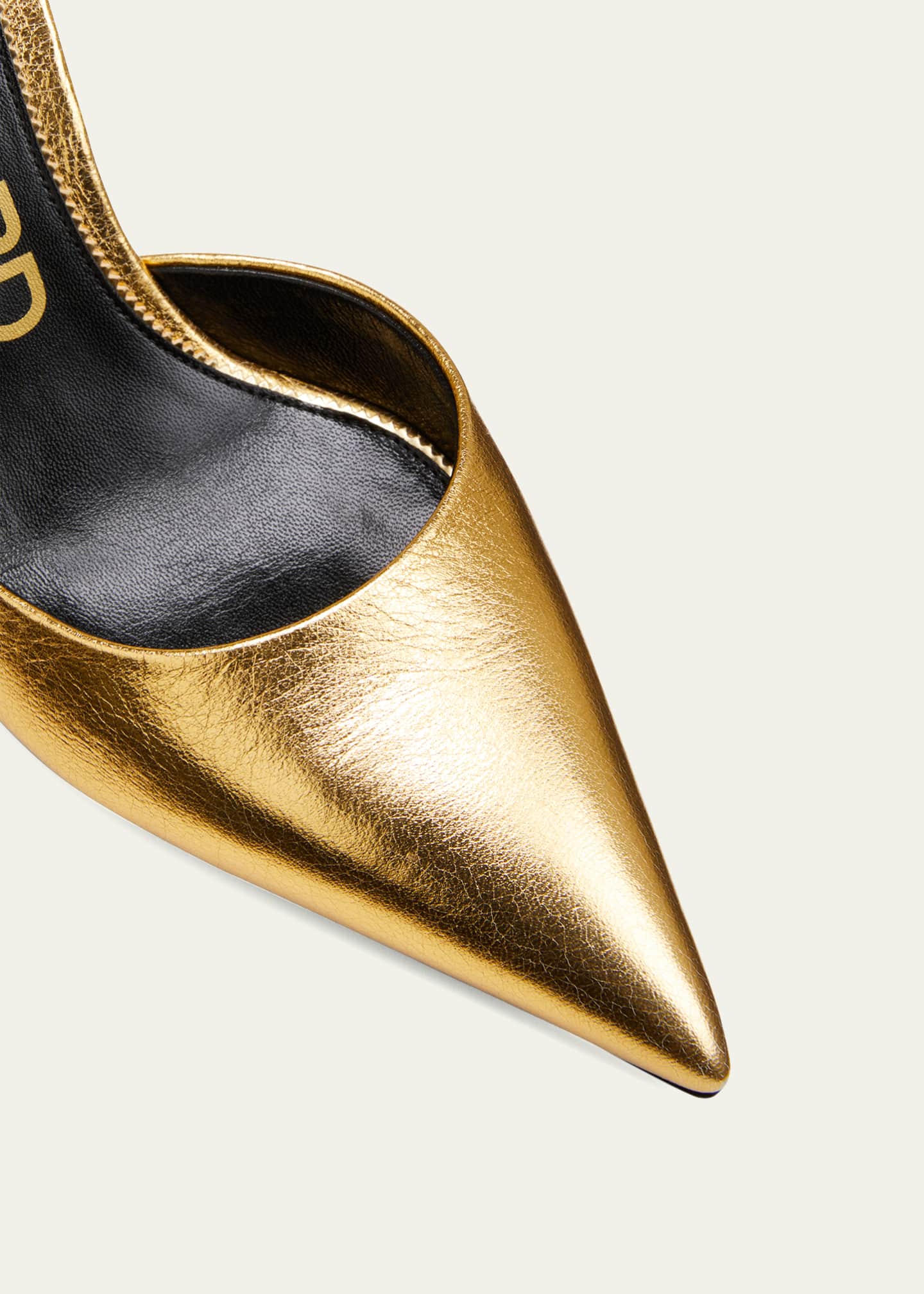 TOM FORD Lock 85mm Metallic Ankle-Strap Pumps - Bergdorf Goodman