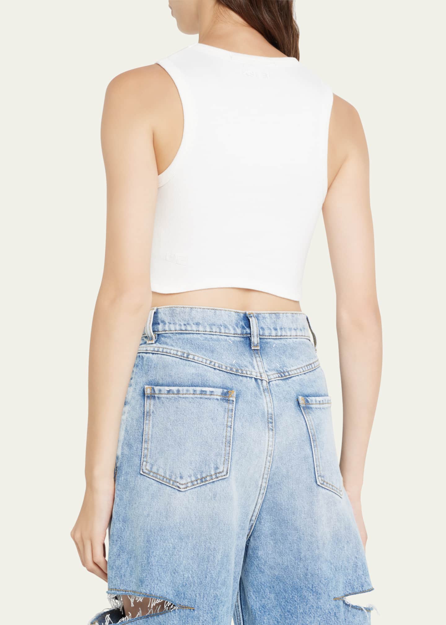 Ksubi Syndicate Ribbed Cropped Tank Top - Bergdorf Goodman