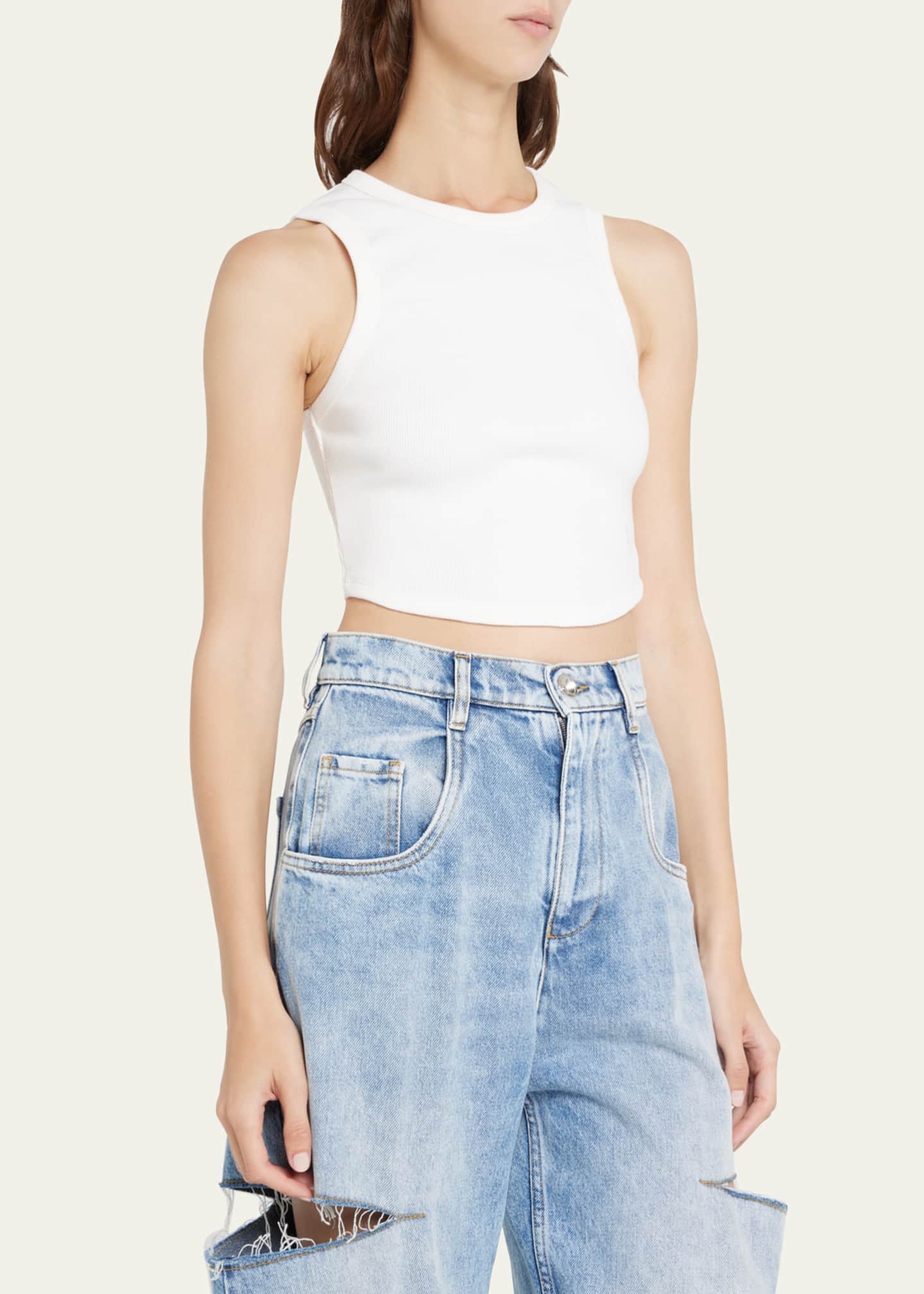 Ksubi Syndicate Ribbed Cropped Tank Top - Bergdorf Goodman