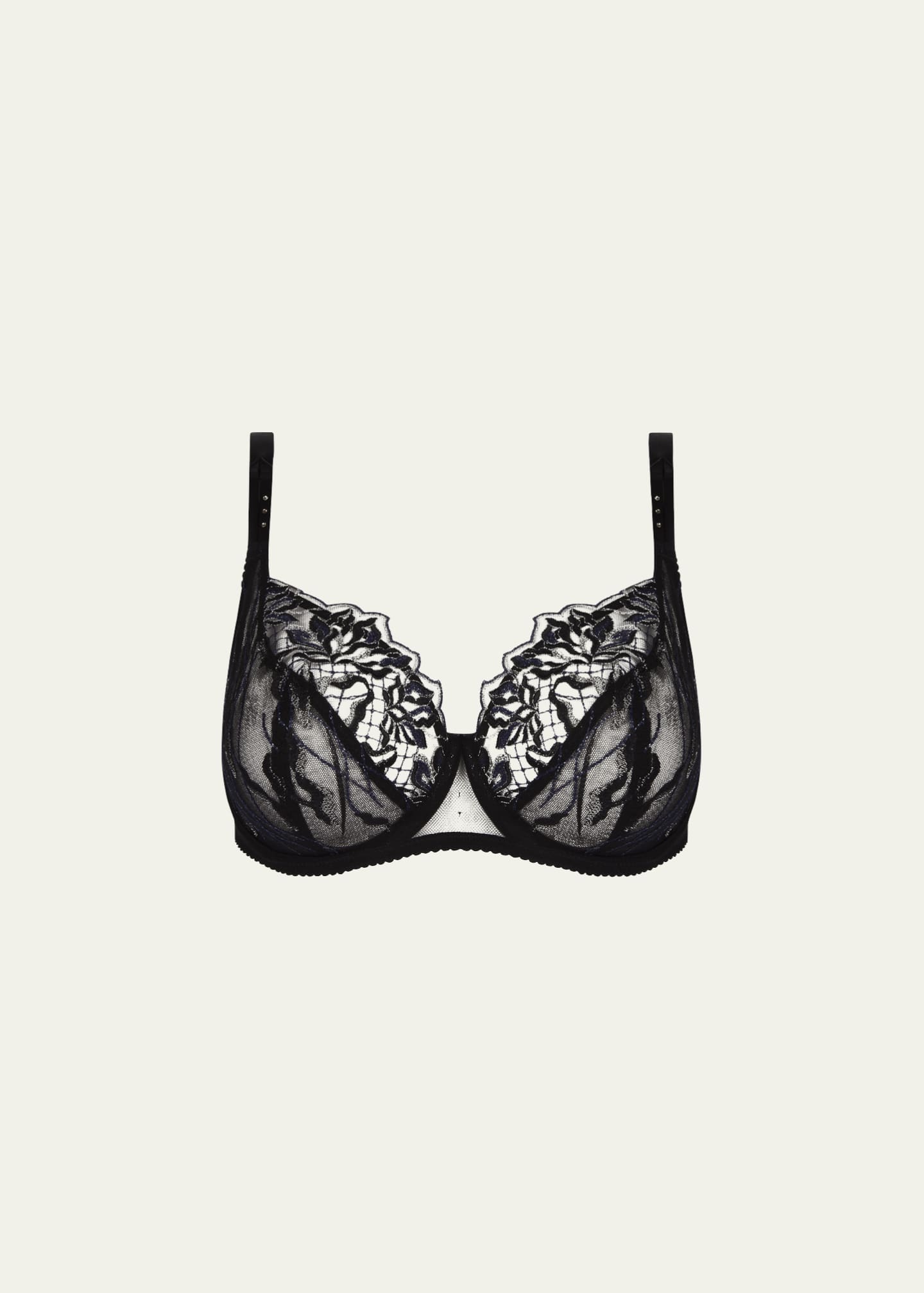 Lise Charmel Les Nuits Chic Embroidered Mesh Bra - Bergdorf Goodman