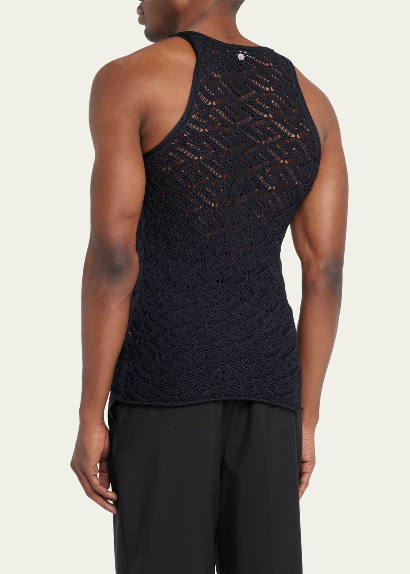 Versace Men's Greca Lace Tank Top - Bergdorf Goodman