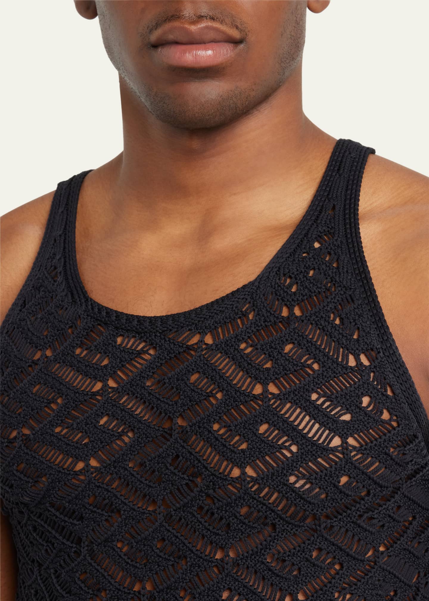 Versace Men's Greca Lace Tank Top - Bergdorf Goodman