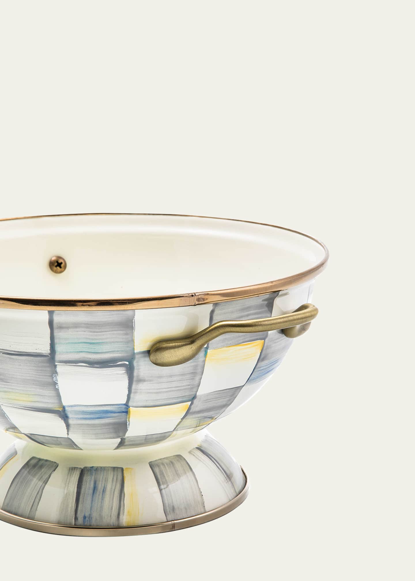 MacKenzie-Childs Sterling Check Enamel Almost Everything Bowl ...