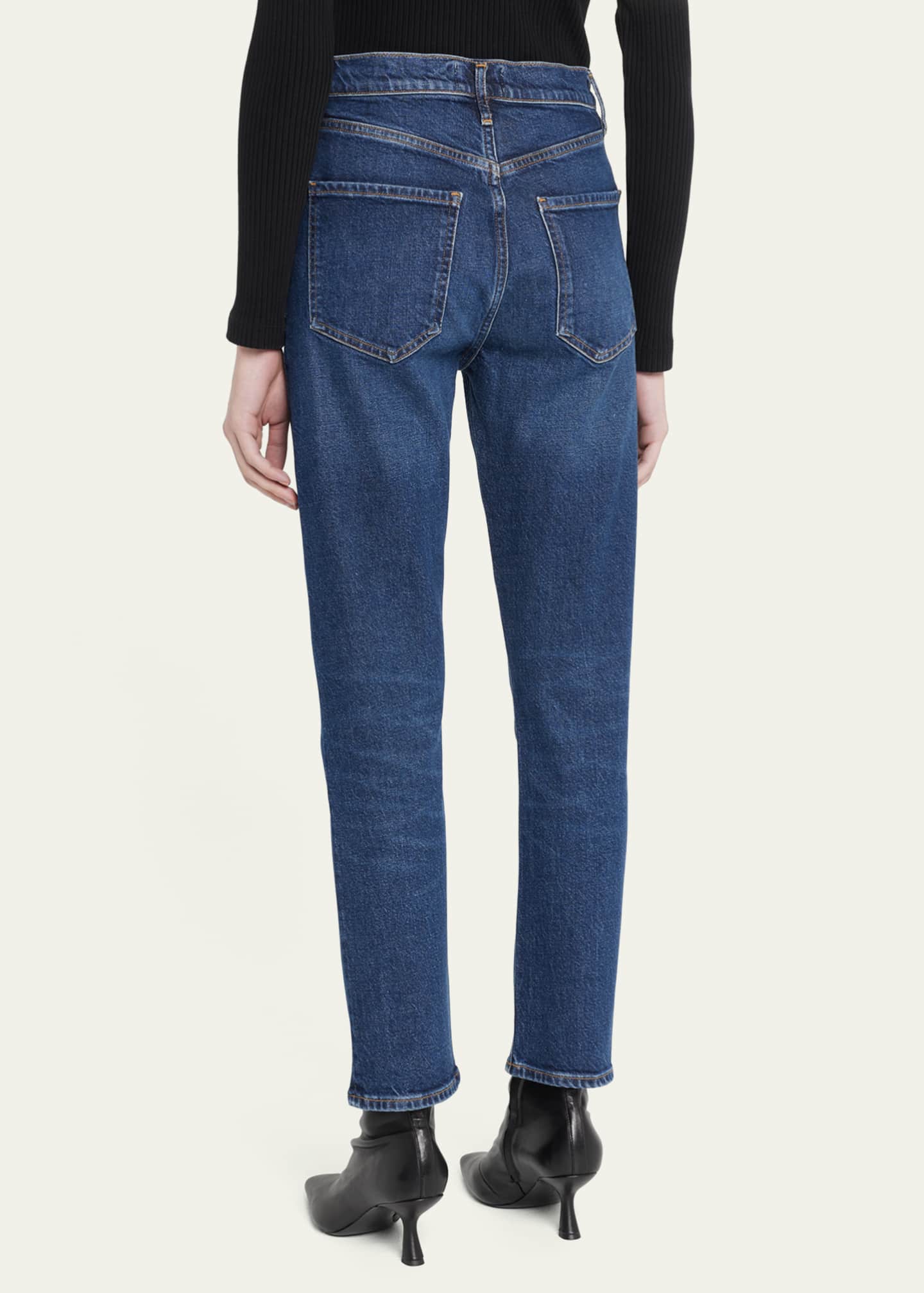 AGOLDE Riley Cropped Slim Straight Jeans - Bergdorf Goodman