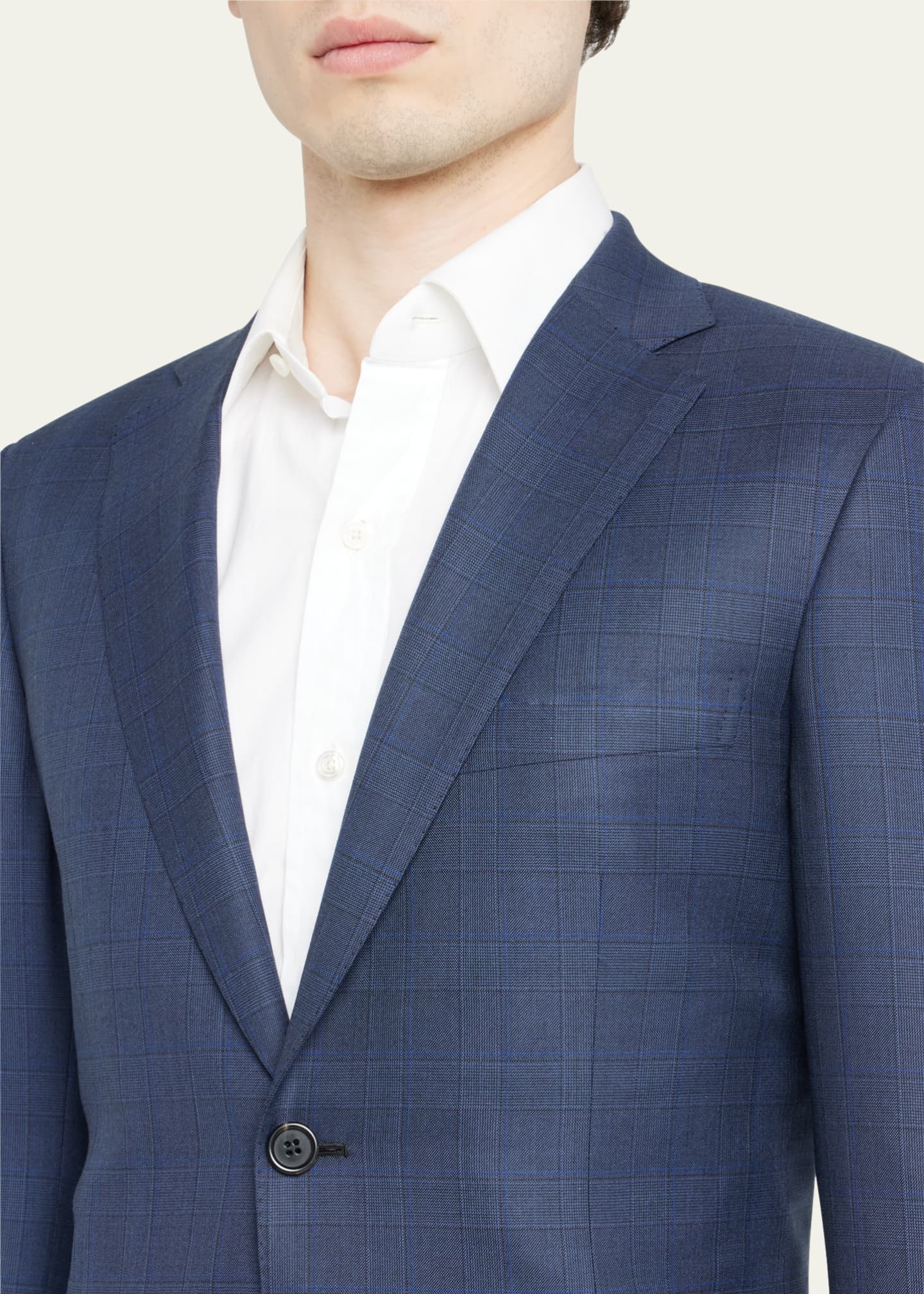 Brioni Men's Super 180s Plaid Wool Suit - Bergdorf Goodman