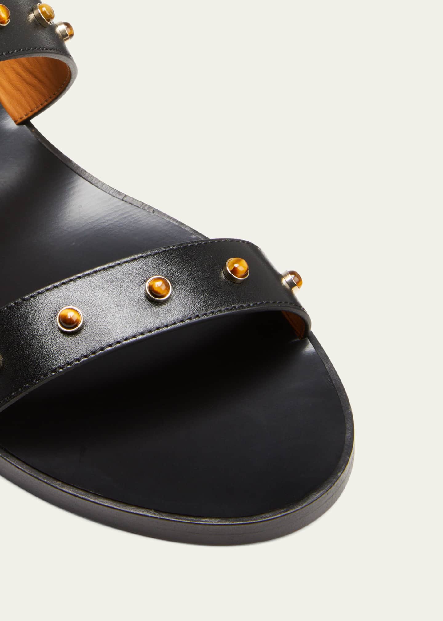 Chloe Aurna Studded Two-Band Slide Sandals - Bergdorf Goodman