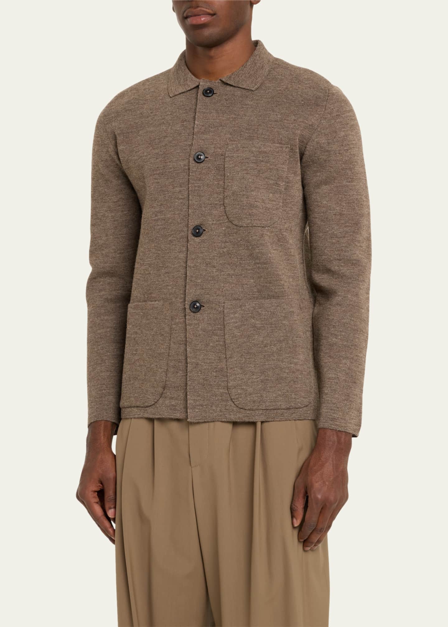 ANDERSEN-ANDERSEN Men's Wool Knit Work Jacket - Bergdorf Goodman