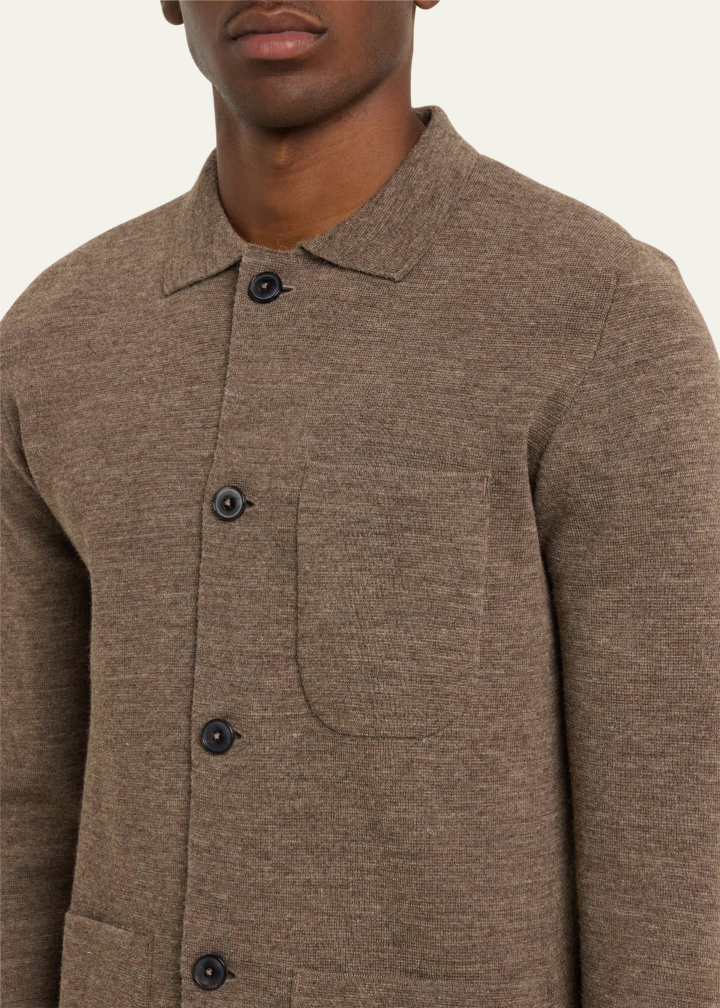 ANDERSEN-ANDERSEN Men's Wool Knit Work Jacket - Bergdorf Goodman
