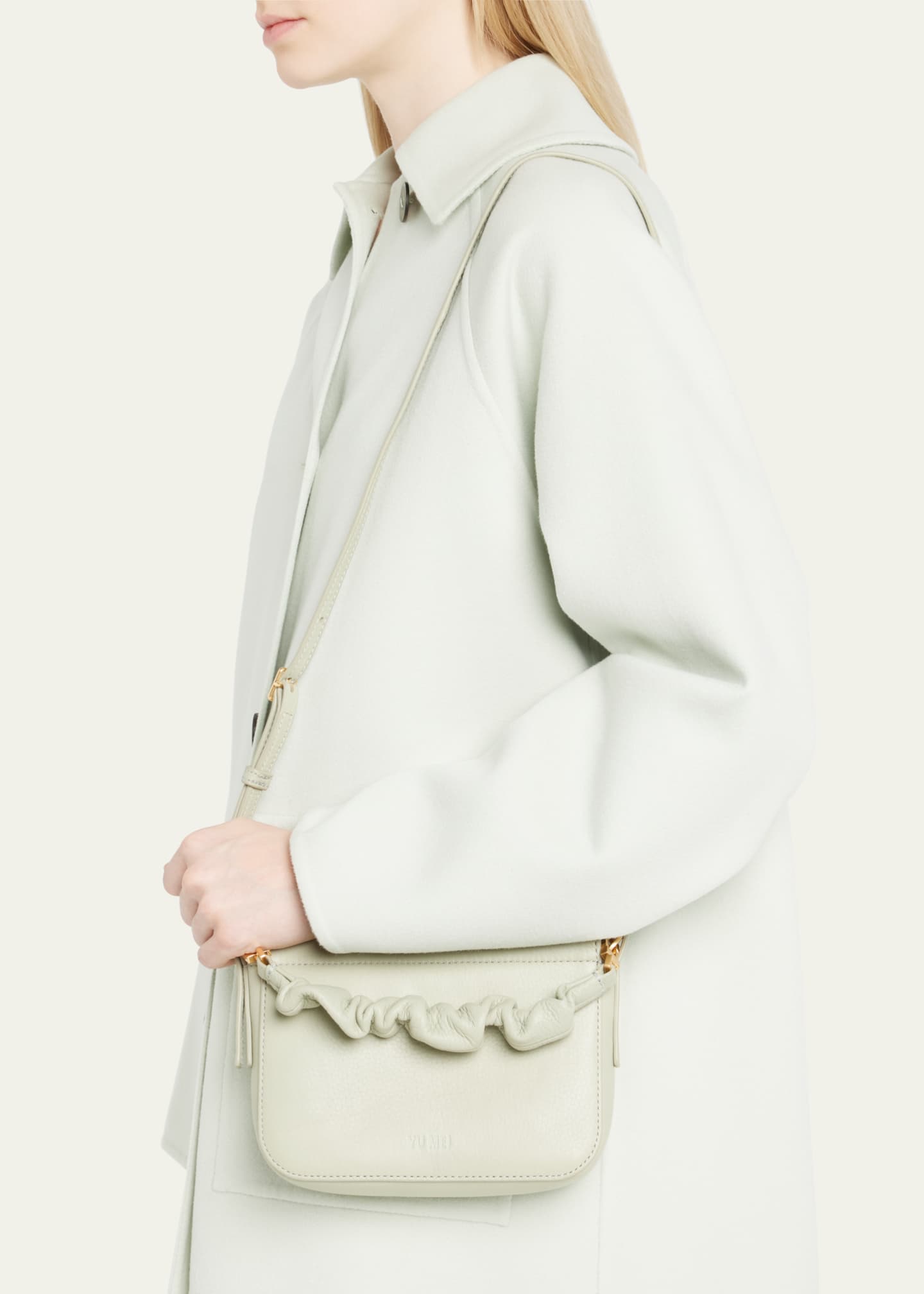 Yu Mei Scrunchie Vi Zip Leather Crossbody Bag - Bergdorf Goodman