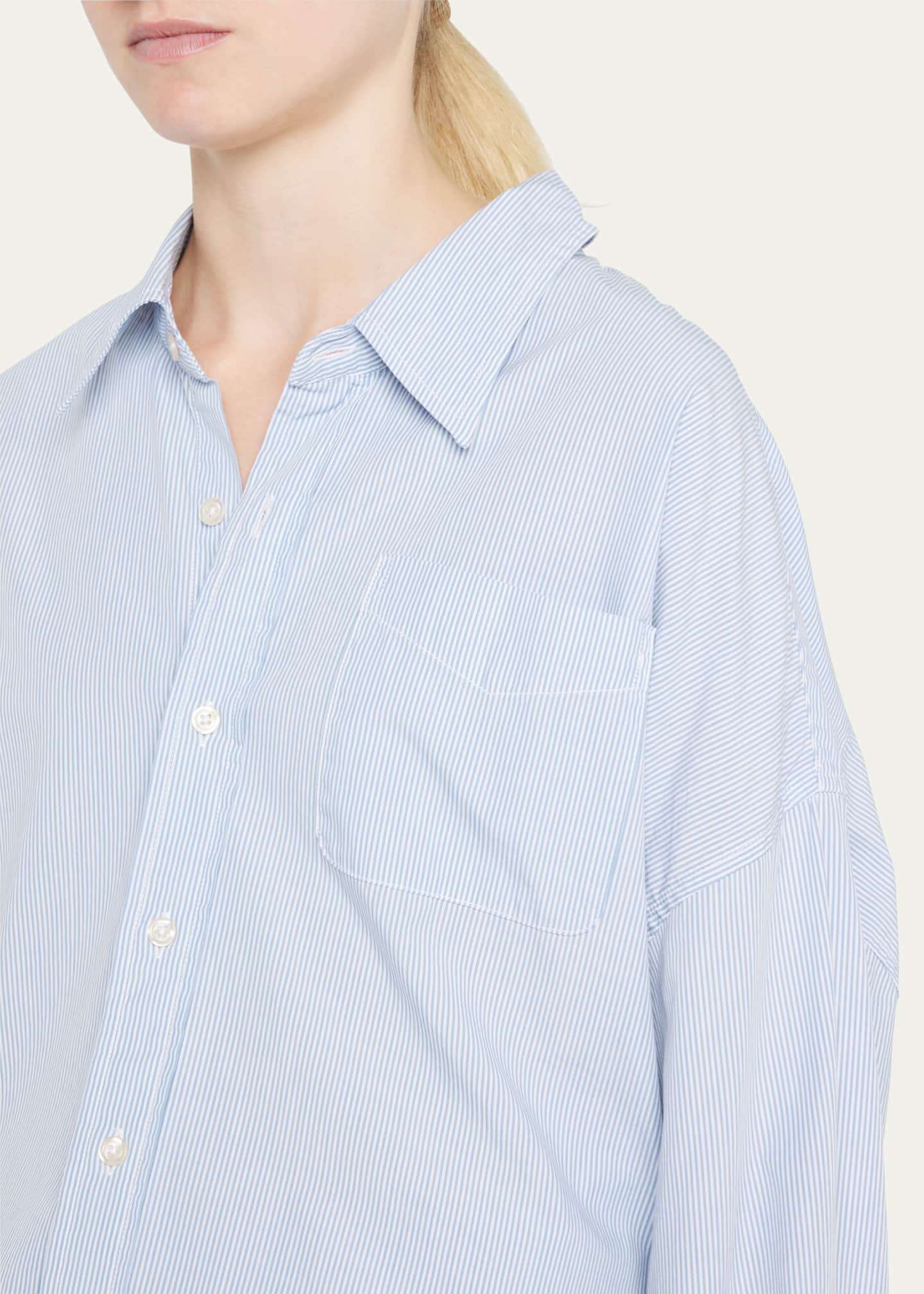 R13 Oxford Oversized Pin-Stripe Shirt - Bergdorf Goodman