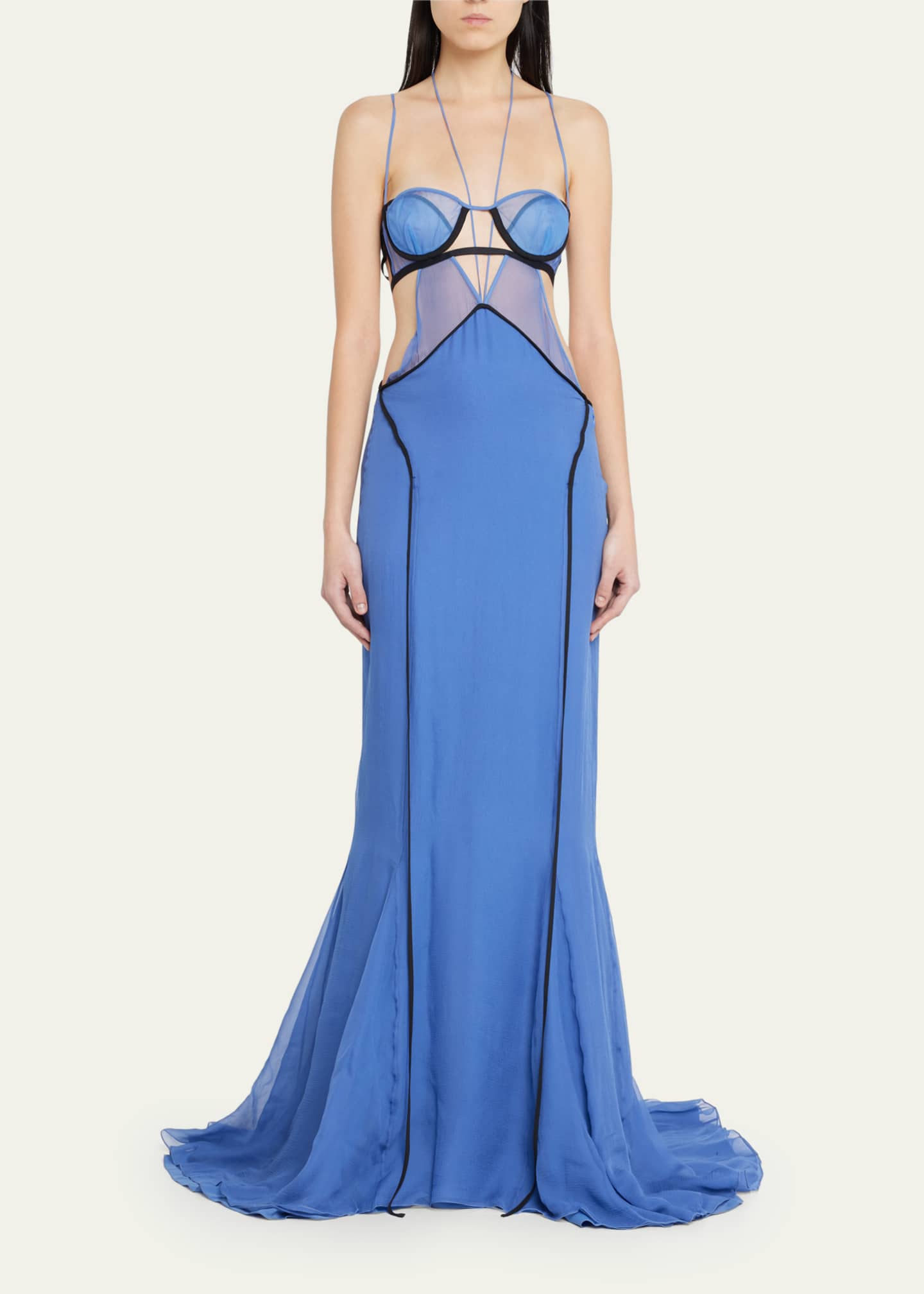 Nensi Dojaka Cut-Out Bra Detailed Mermaid Gown - Bergdorf Goodman
