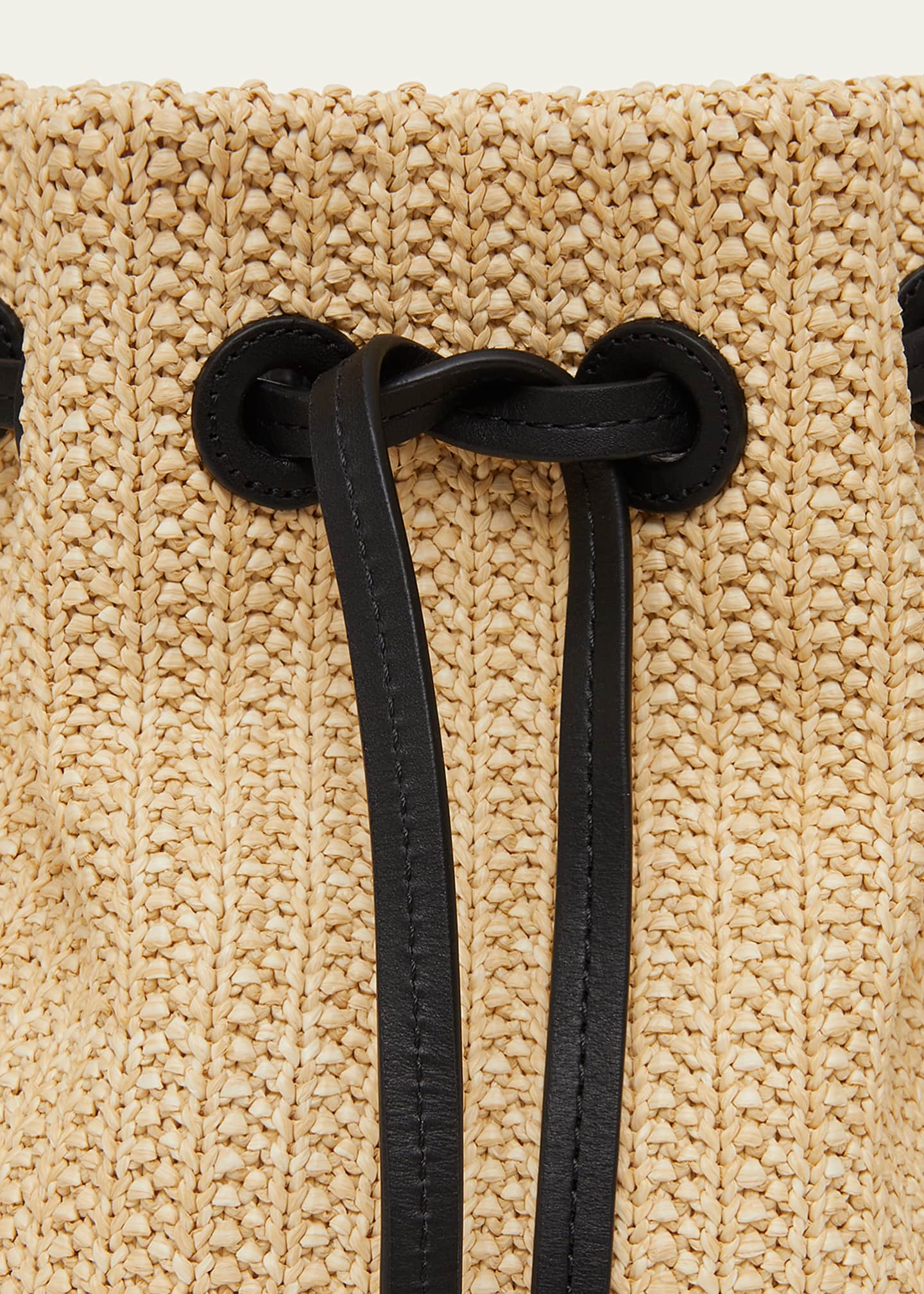 Mansur Gavriel Mini Drawstring Raffia Bucket Bag - Bergdorf Goodman