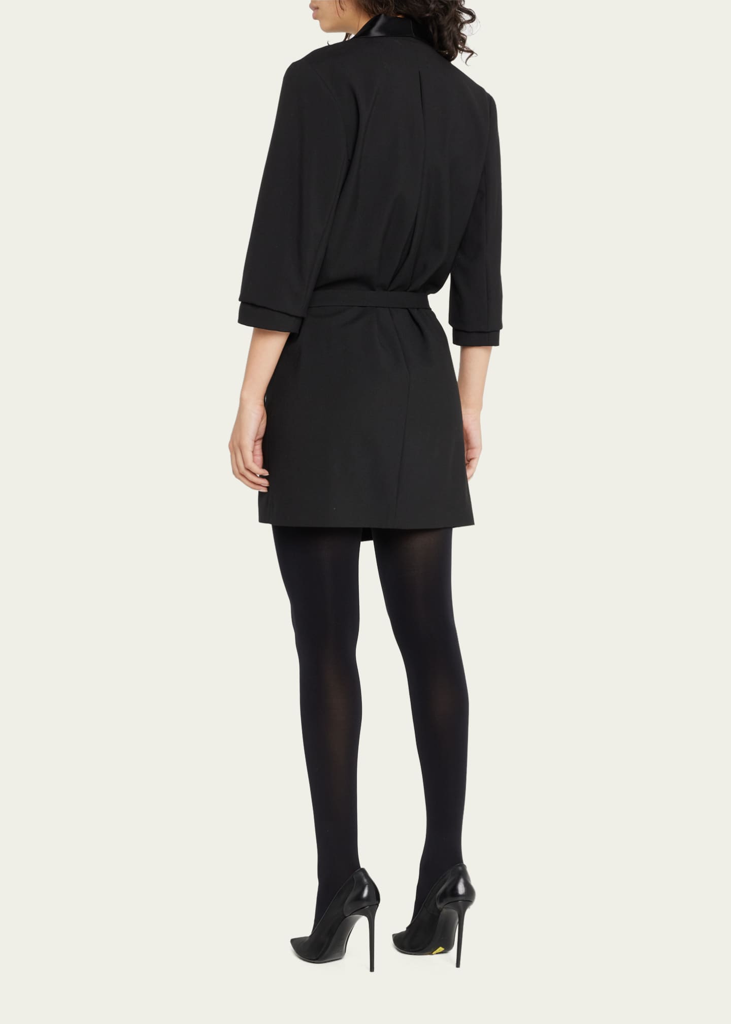 FRAME Mini Tuxedo Wrap Dress - Bergdorf Goodman