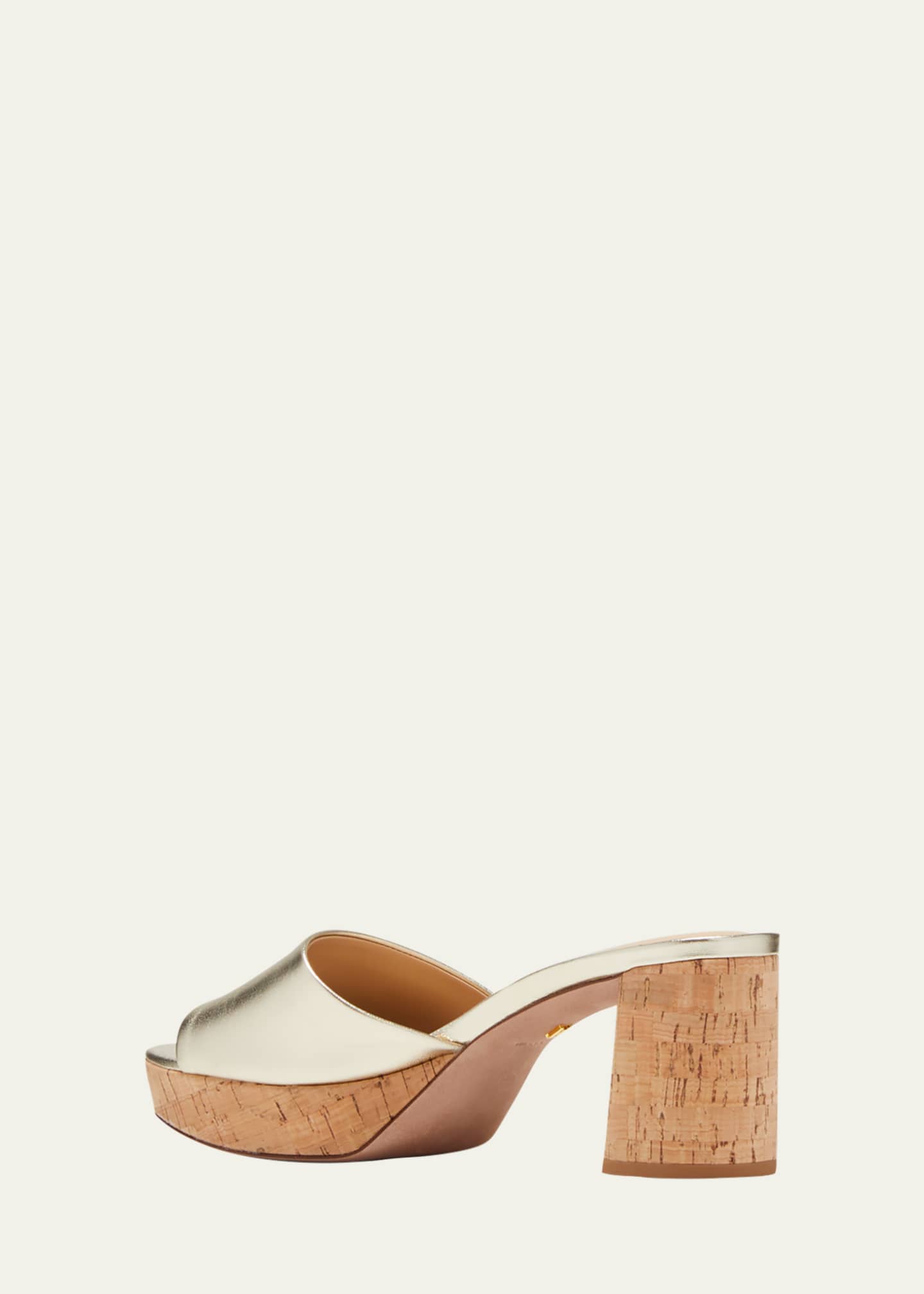 Veronica Beard Daliplatlow Metallic Cork Mule Sandals - Bergdorf Goodman