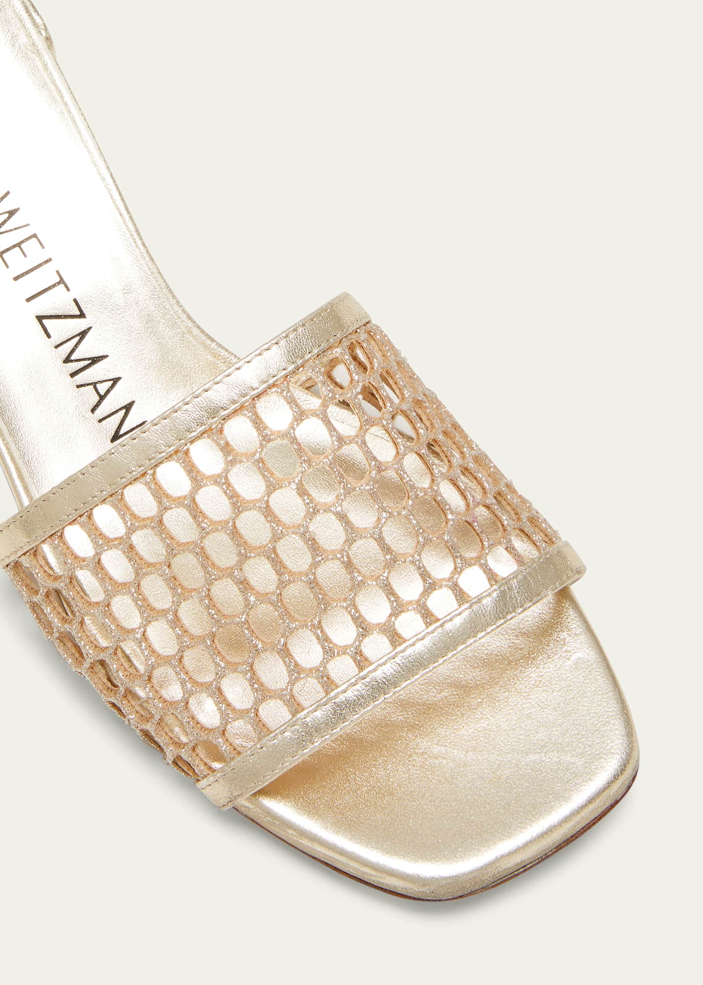Stuart Weitzman Cayman Net Slide Sandals - Bergdorf Goodman