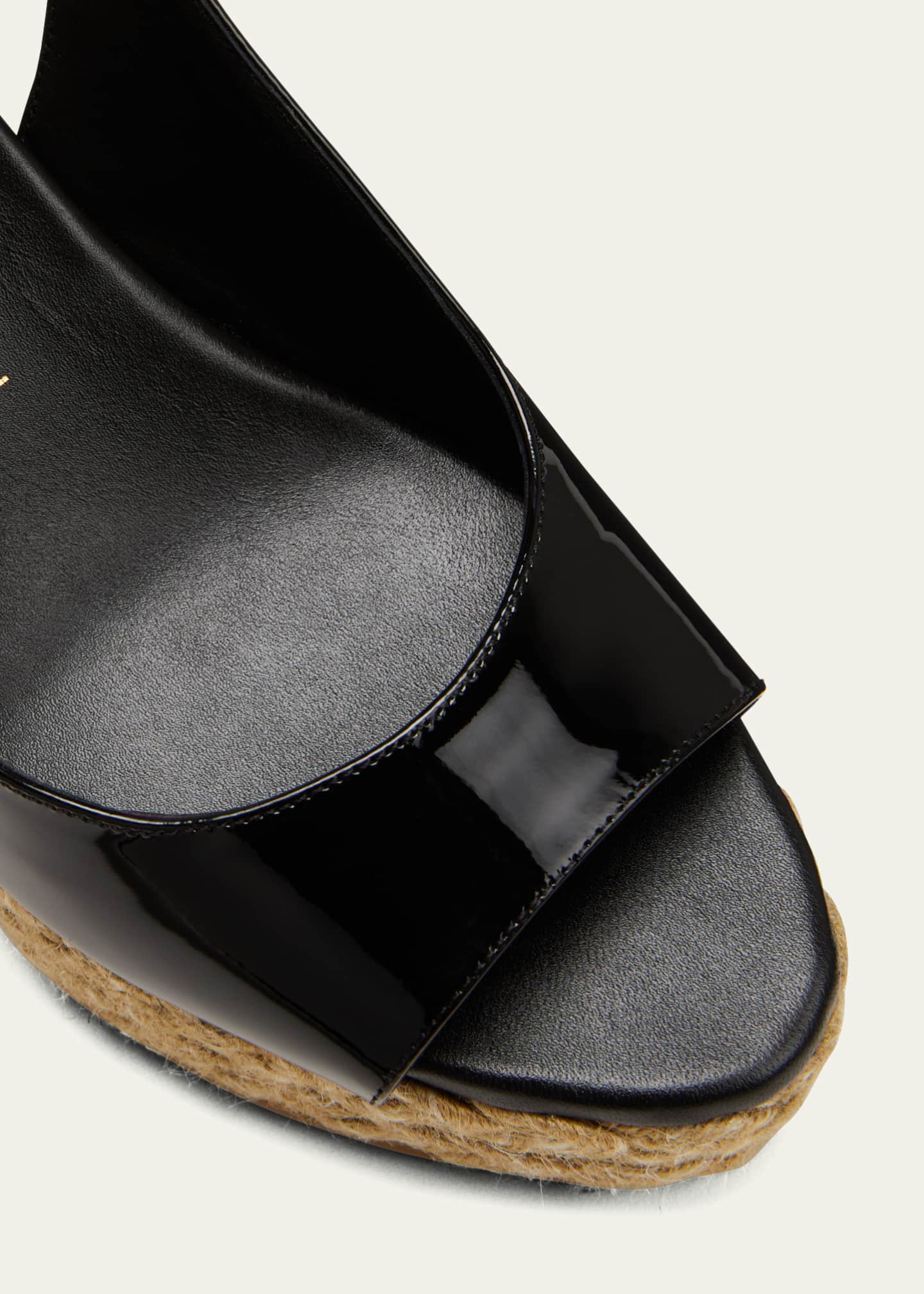 Stuart Weitzman Island Patent Slingback Espadrille Sandals - Bergdorf ...